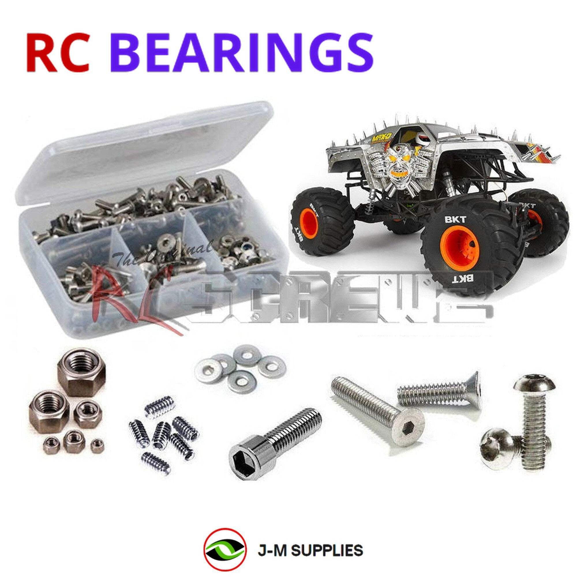 RCScrewZ Rubber Shielded Bearing Kit axi025r for Axial Racing SMT10 Max ...