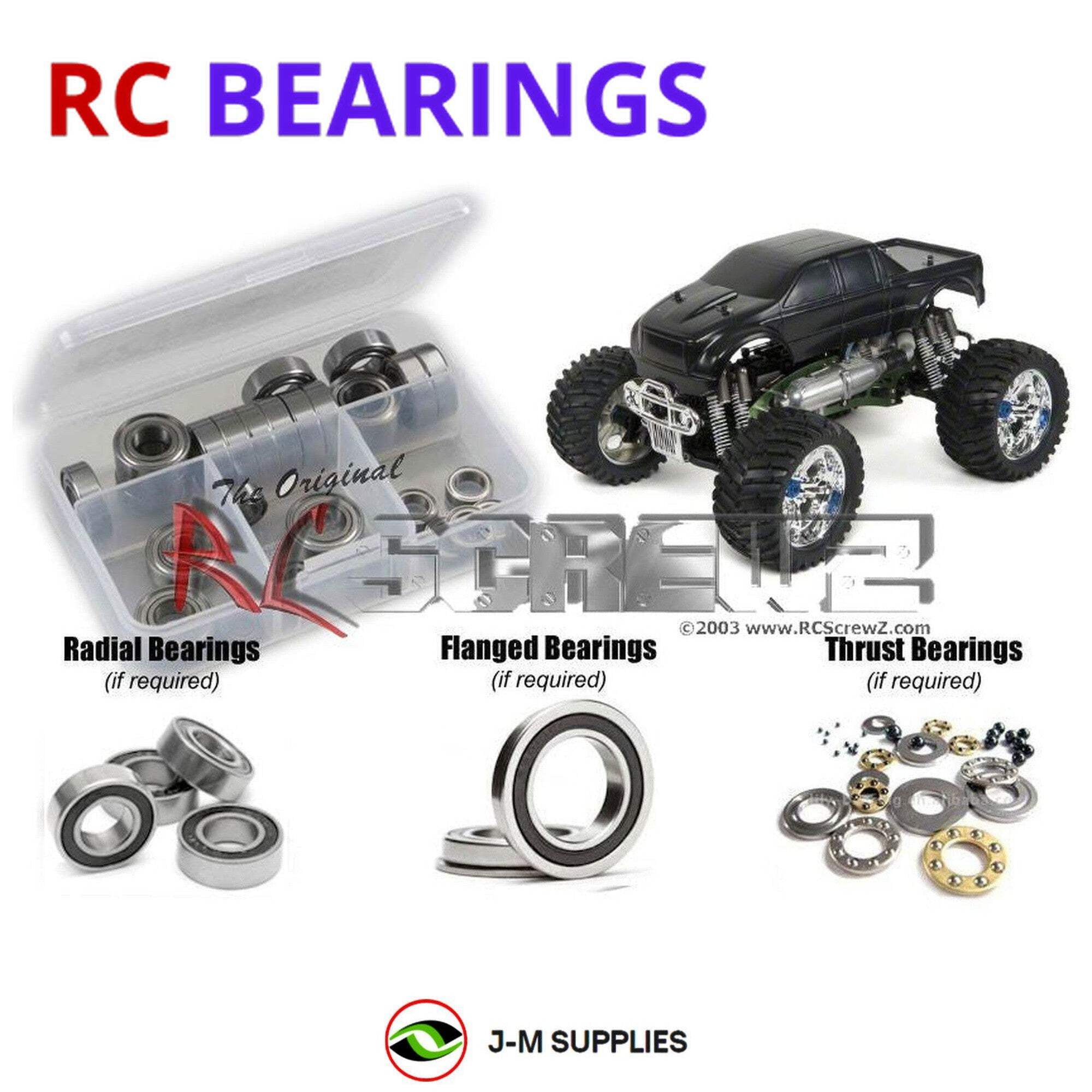 RCScrewZ Rubber Shielded Bearing Kit cen026r for CEN Racing Colossus ...