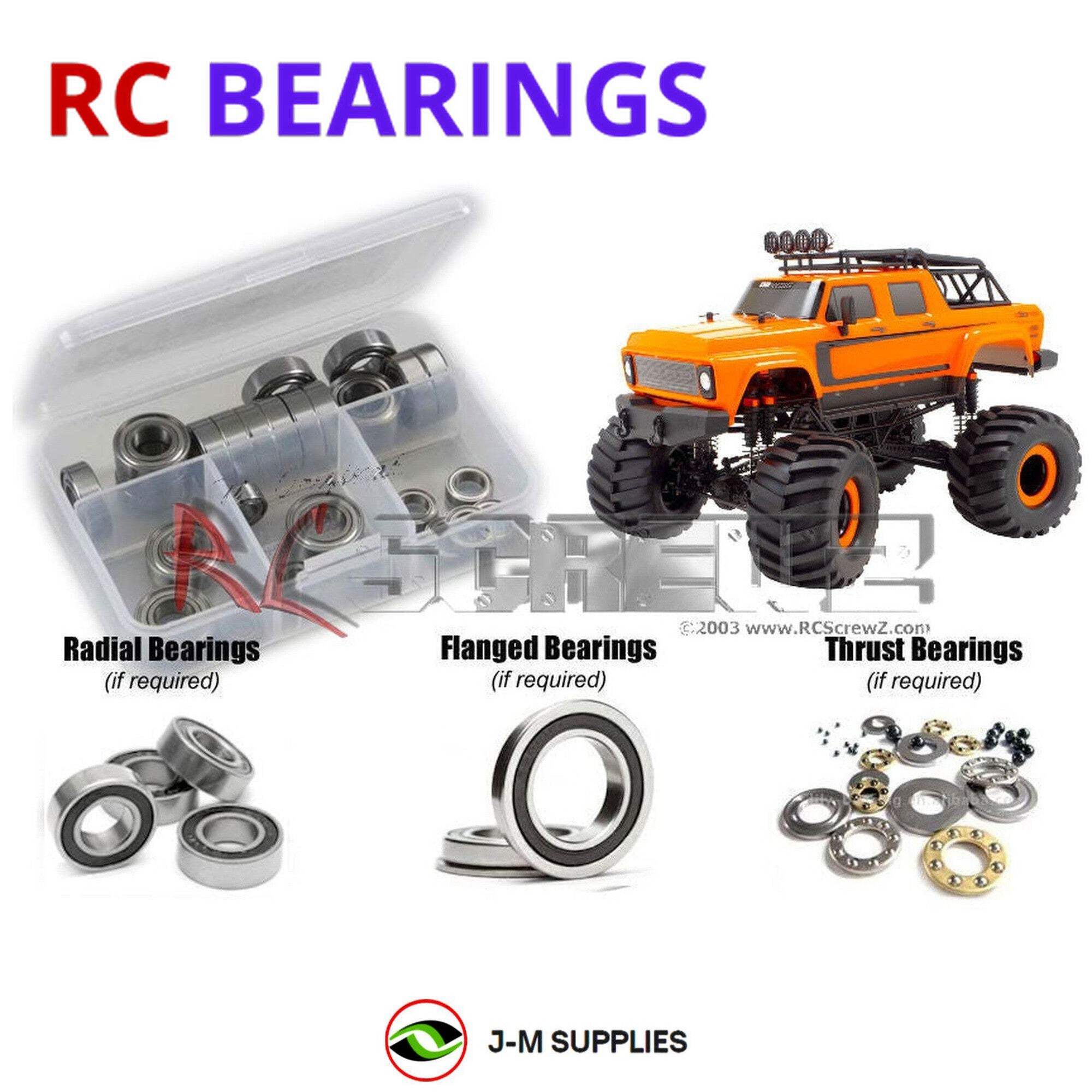 RCScrewZ Rubber Shielded Bearing Kit cen032r for CEN Racing Ford B50 ...