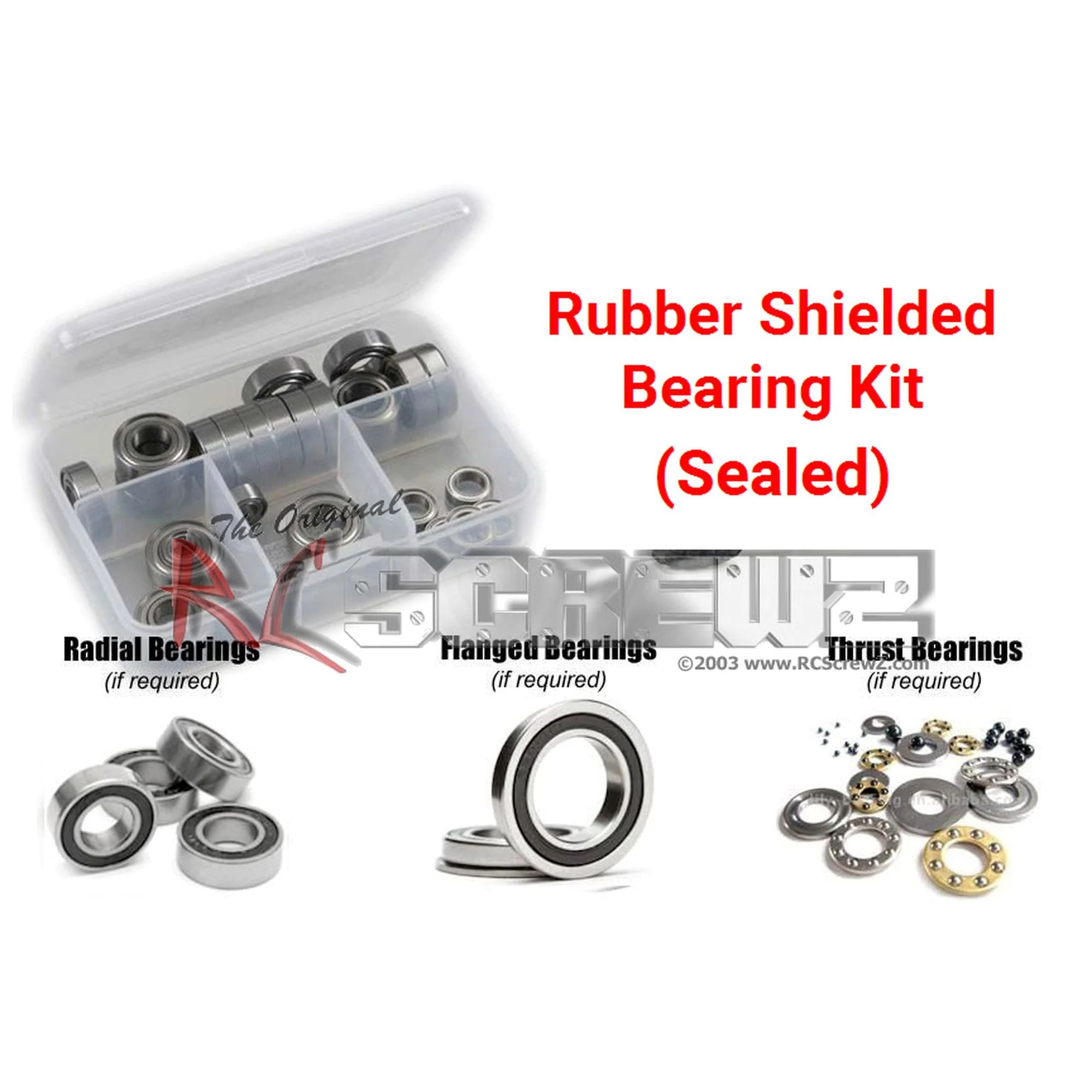 RCScrewZ Rubber Shielded Bearing Kit ofn078r for Ofna Hyper SSe 1/8th ...