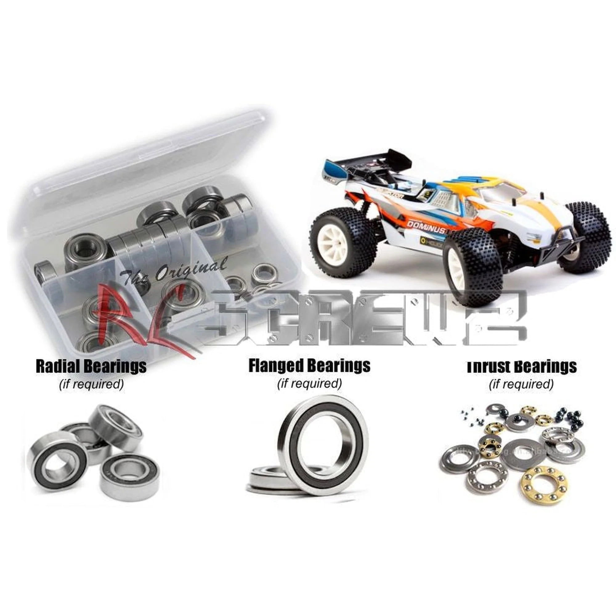 RCScrewZ Rubber Shielded Bearing Kit helrc004r for Helion RC Dominus ...