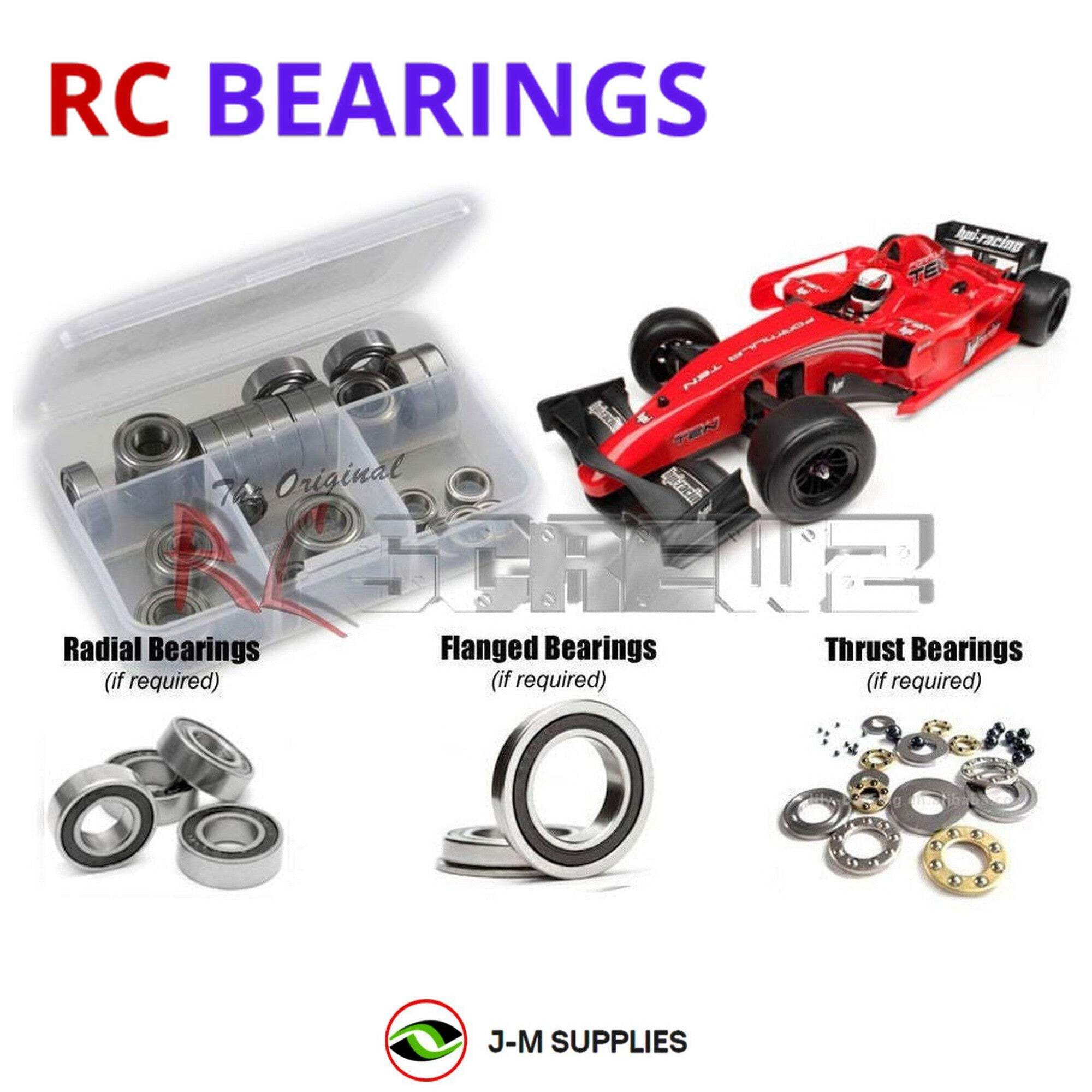 RCScrewZ Rubber Shielded Bearings hpi059r for HPI F10 Formula Ten 1/10 ...