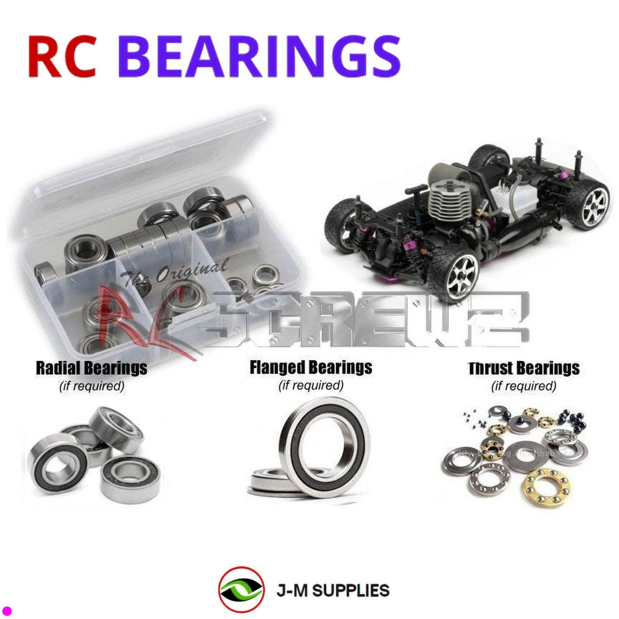 RCScrewZ Rubber Shielded Bearing Kit hpi097r for HPI Racing RS4 3 Evo ...