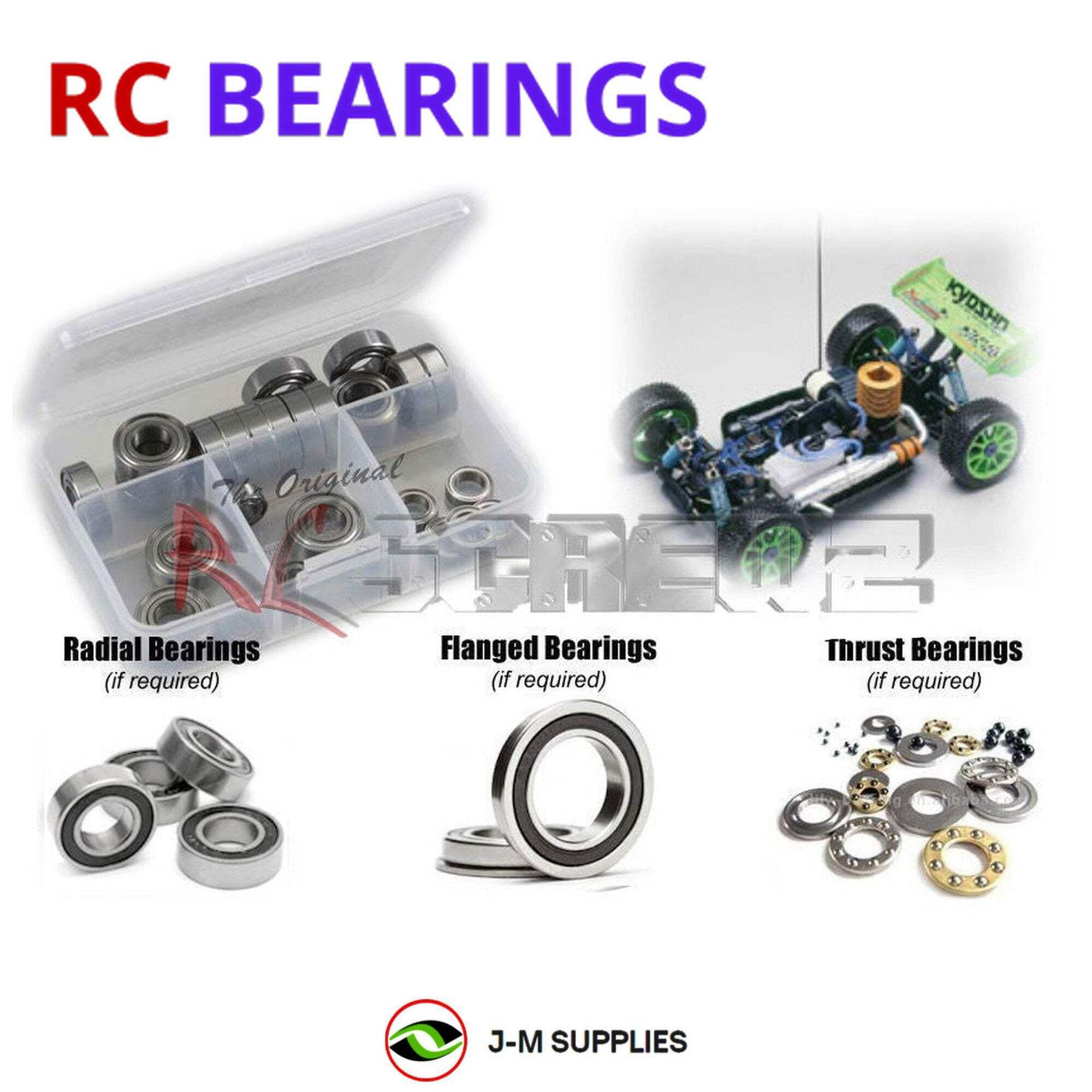 RCScrewZ Rubber Shielded Bearing Kit kyo008r for Kyosho MP7.5 Kanai II ...