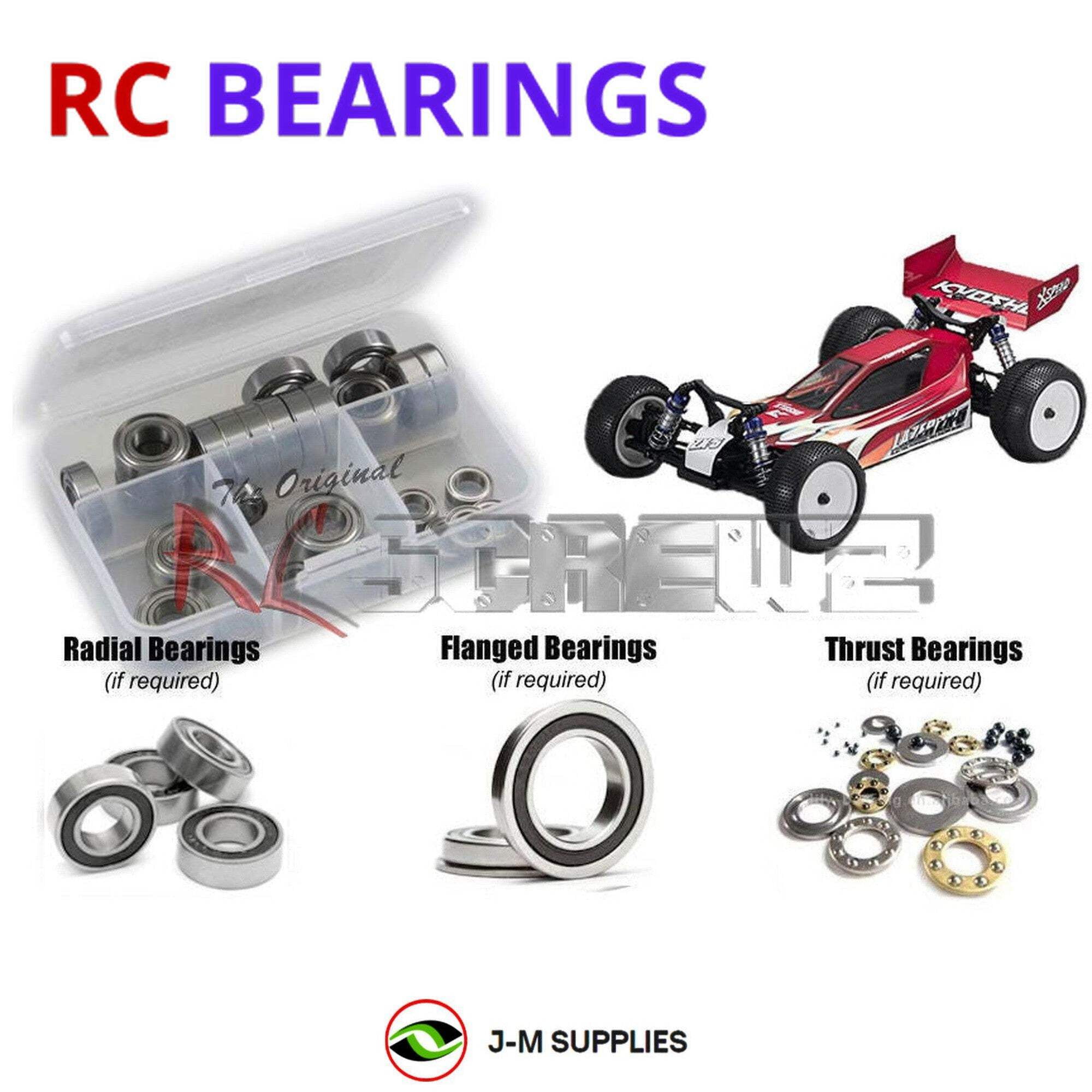 RCScrewZ Rubber Shielded Bearing Kit kyo061r for Kyosho Lazer ZX-5 ...