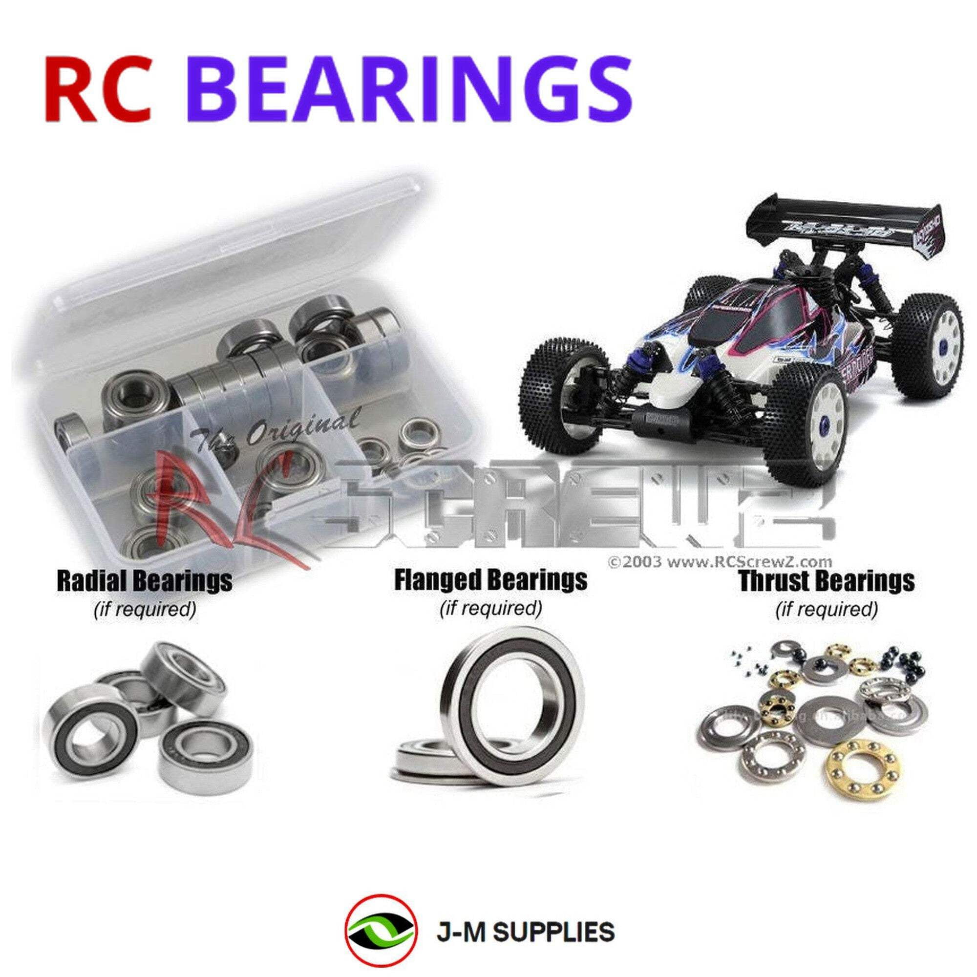 RCScrewZ Rubber Shielded Bearing Kit kyo128r for Kyosho Inferno Neo 1 ...
