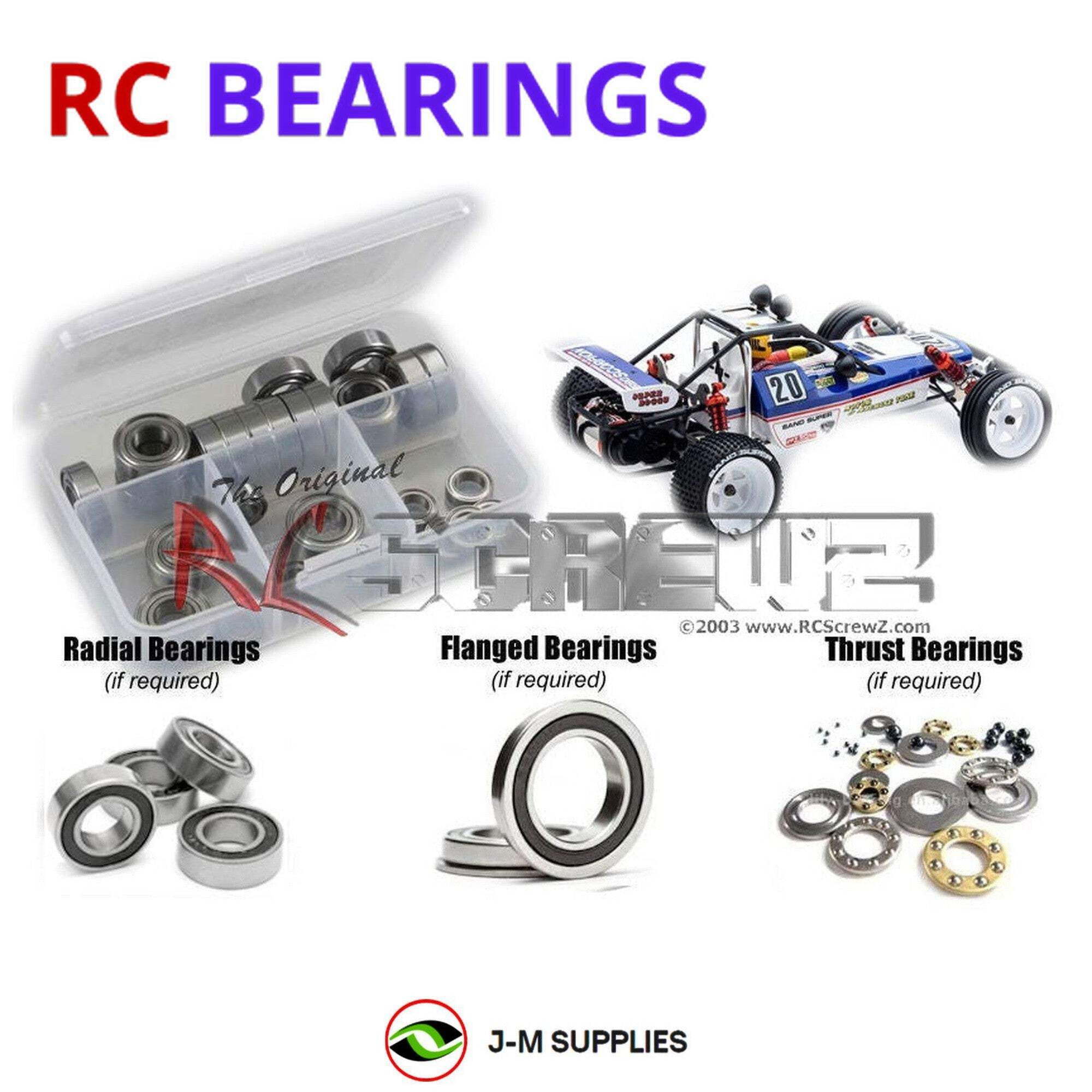 RCScrewZ Rubber Shielded Bearing Kit kyo176r for Kyosho Turbo Scorpion ...