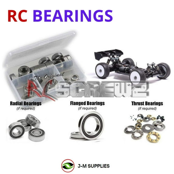 RCScrewZ Rubber Shielded Bearing Kit mug039r for Mugen Seiki MBX8 ECO # ...