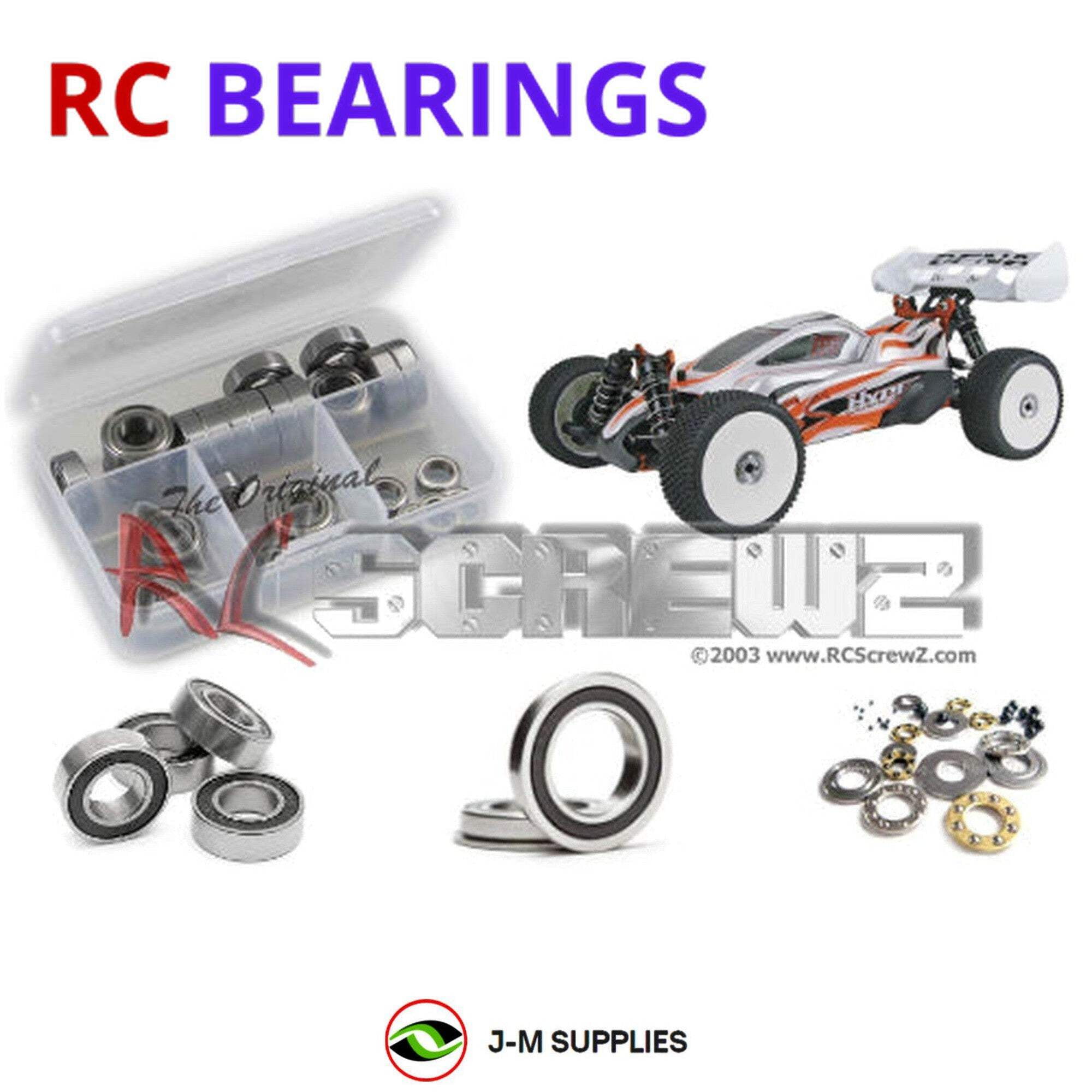 RCScrewZ Rubber Shielded Bearing Kit ofn068r for Ofna Hyper SSe 1/8th ...