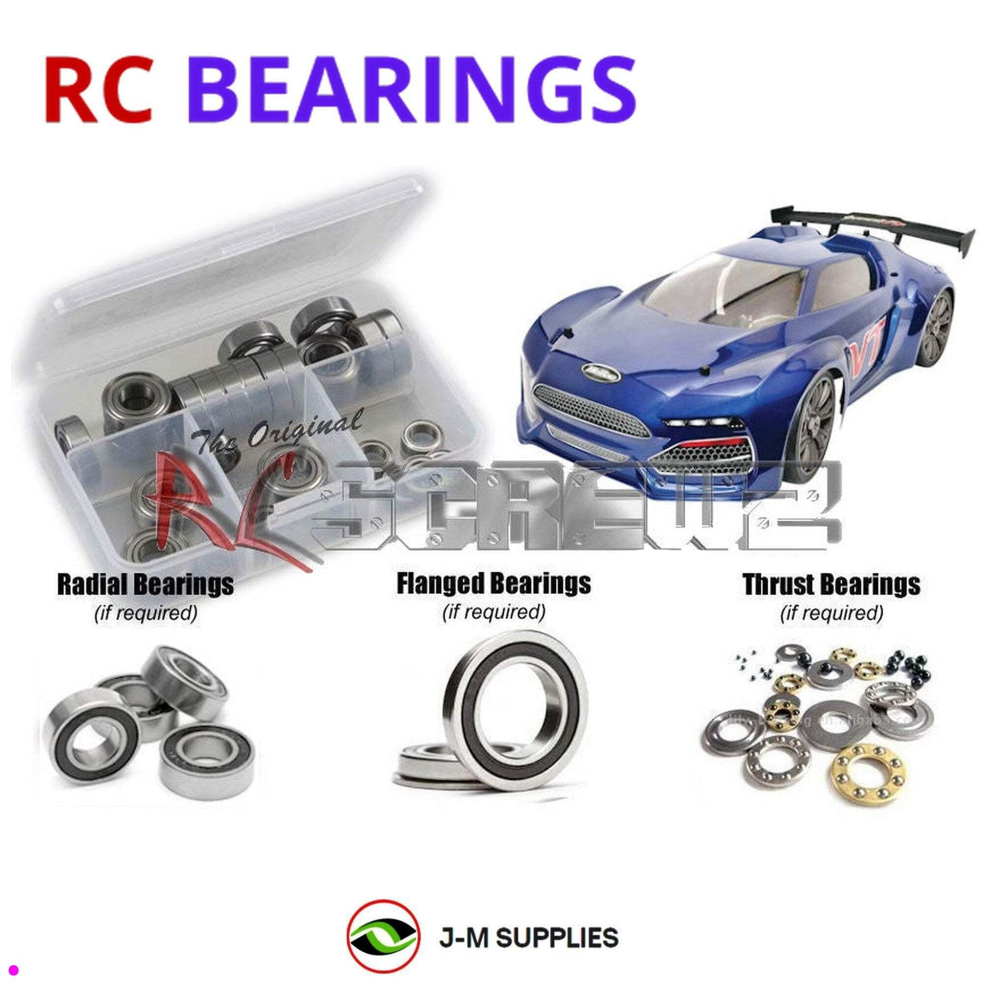 RCScrewZ Rubber Shielded Bearing Kit ofn090r for Ofna/HoBao VTE 1/8 ...