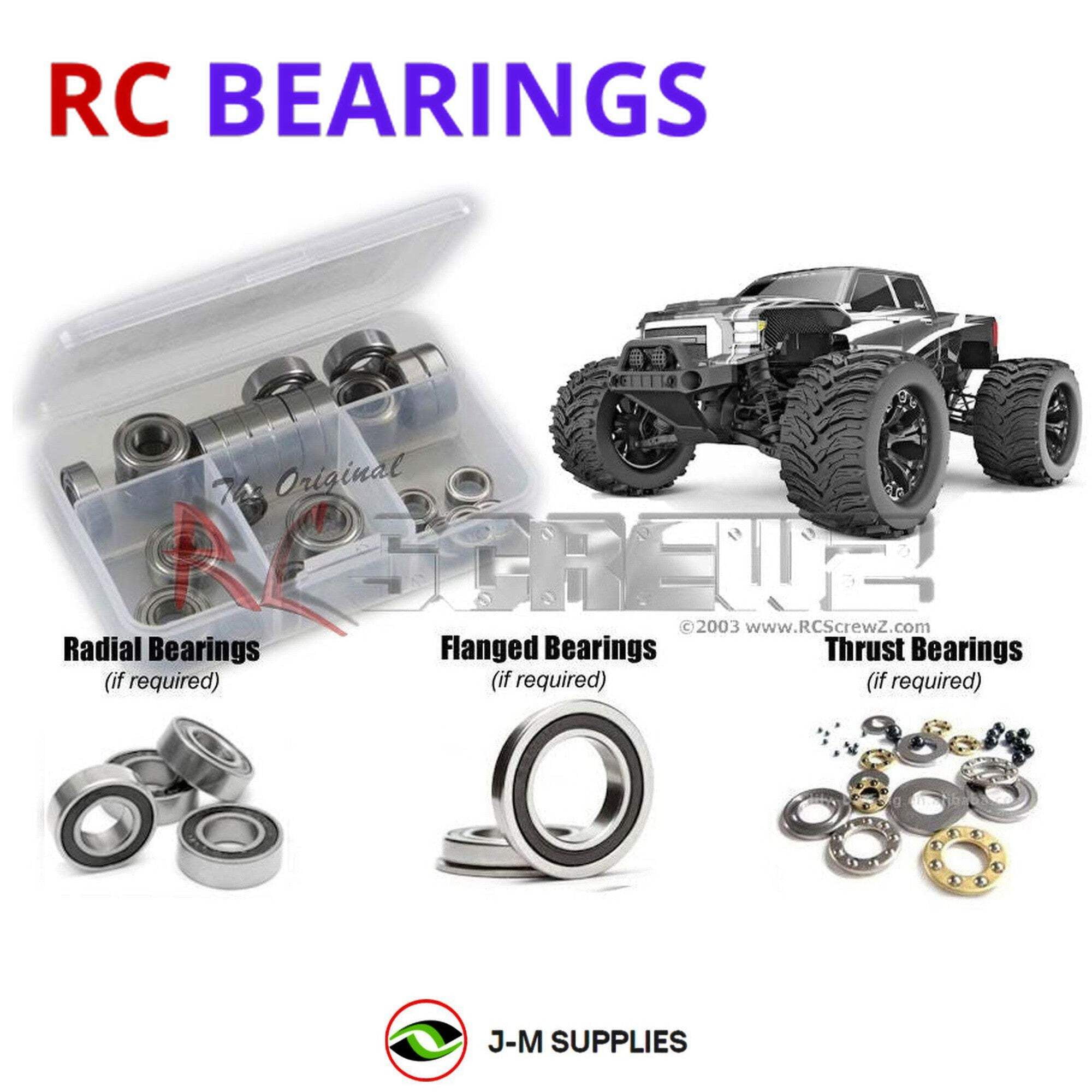 RCScrewZ Rubber Shielded Bearing Kit rer068r for RedCat Racing Dukono ...