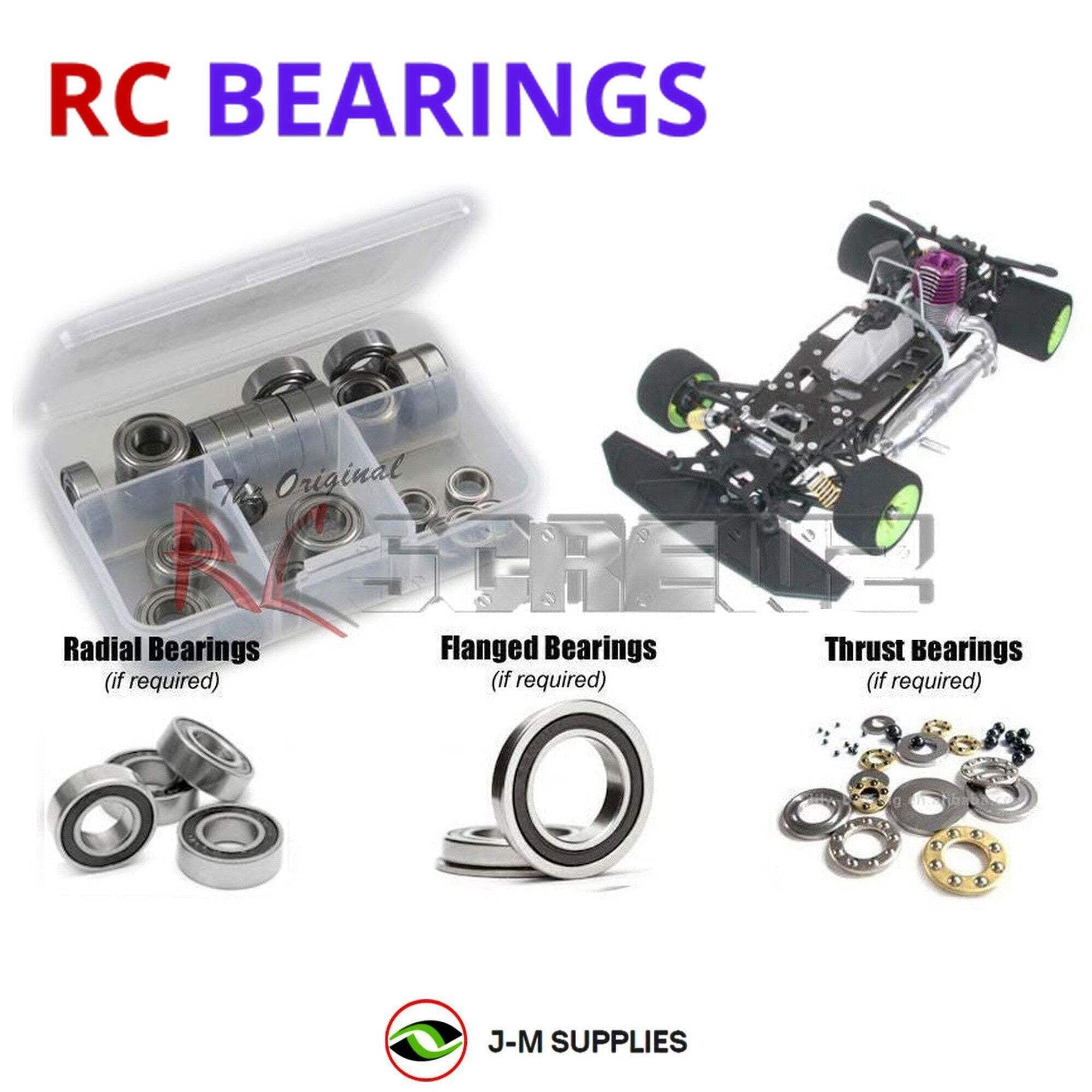 RCScrewZ Rubber Shielded Bearing Kit ser004r for Serpent 950/Team 1/8th ...