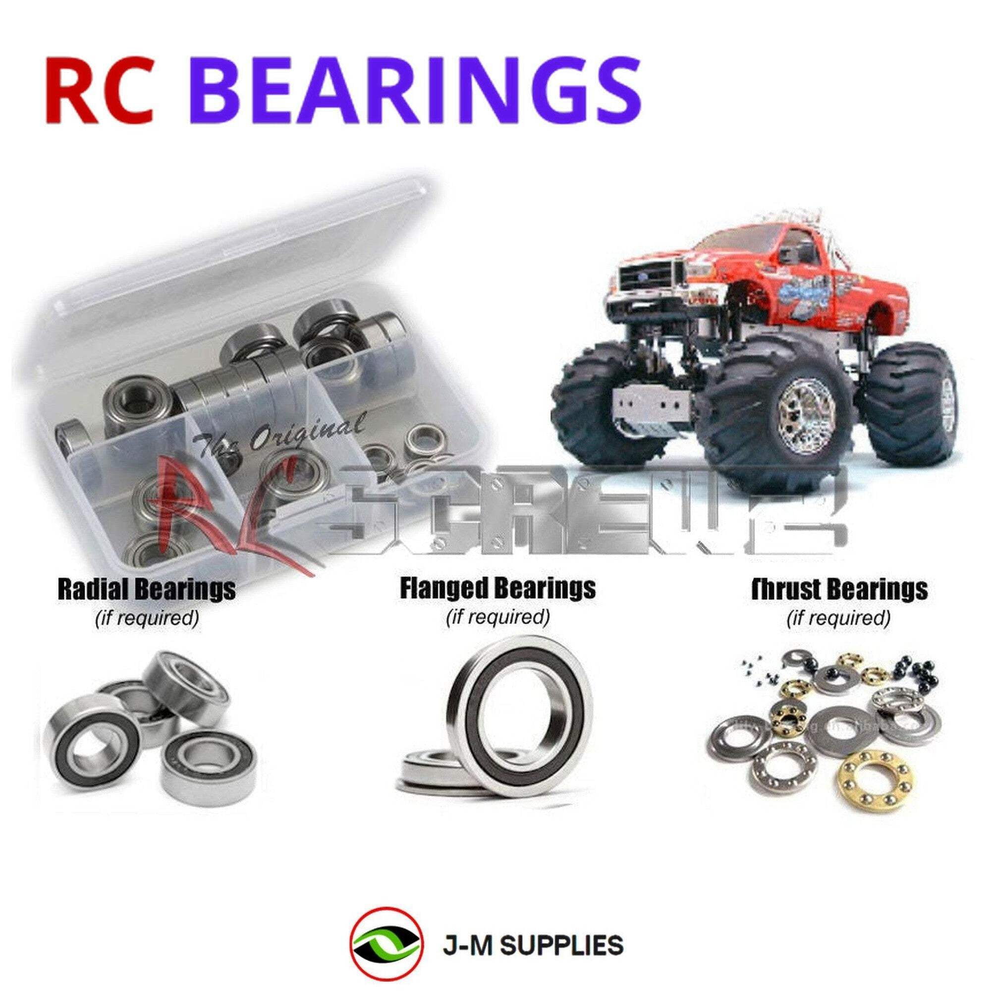 RCScrewZ Rubber Shielded Bearing Kit tam017r for Tamiya Juggernaut 2 ...