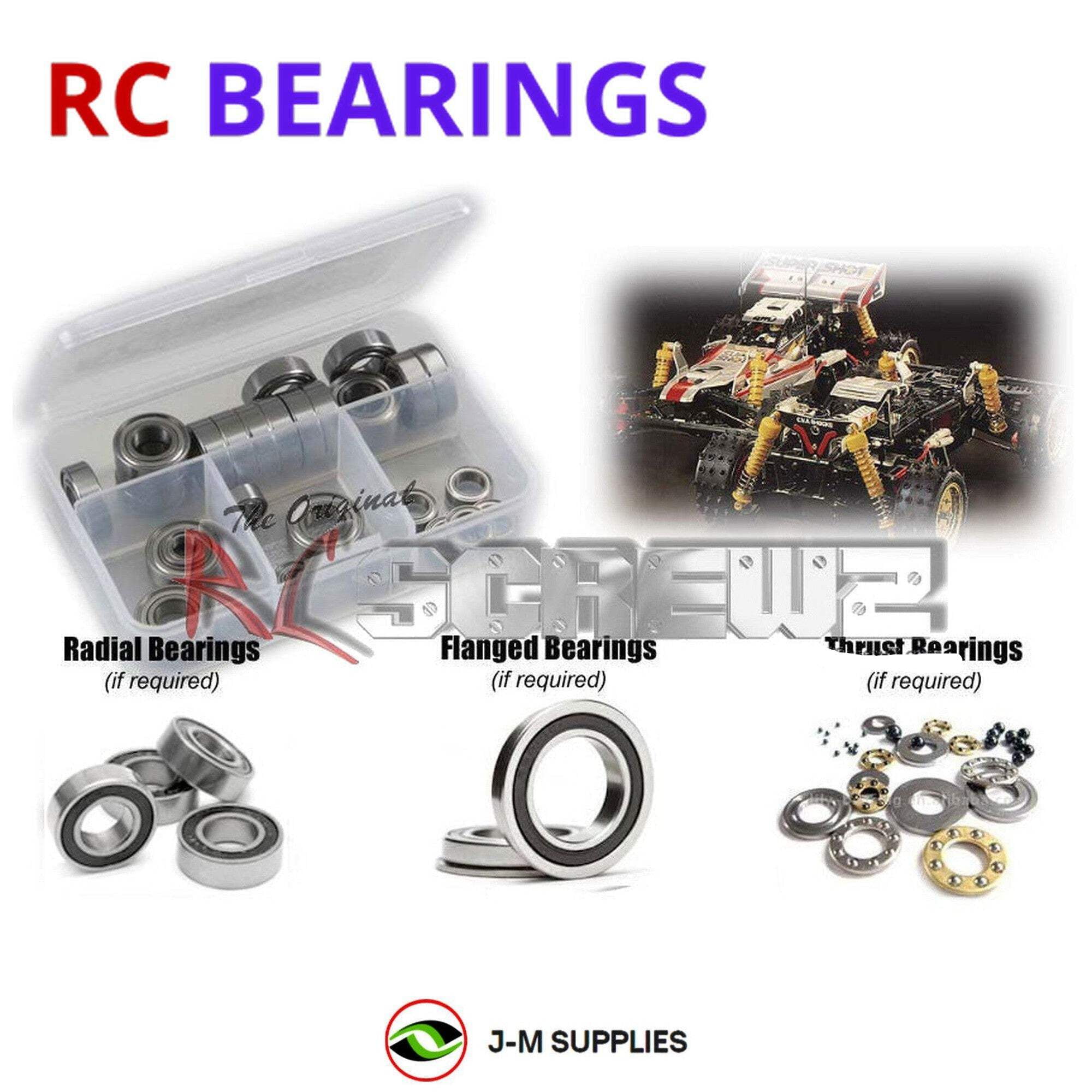 RCScrewZ Rubber Shielded Bearing Kit tam081r for Tamiya SuperShot 1/10 ...
