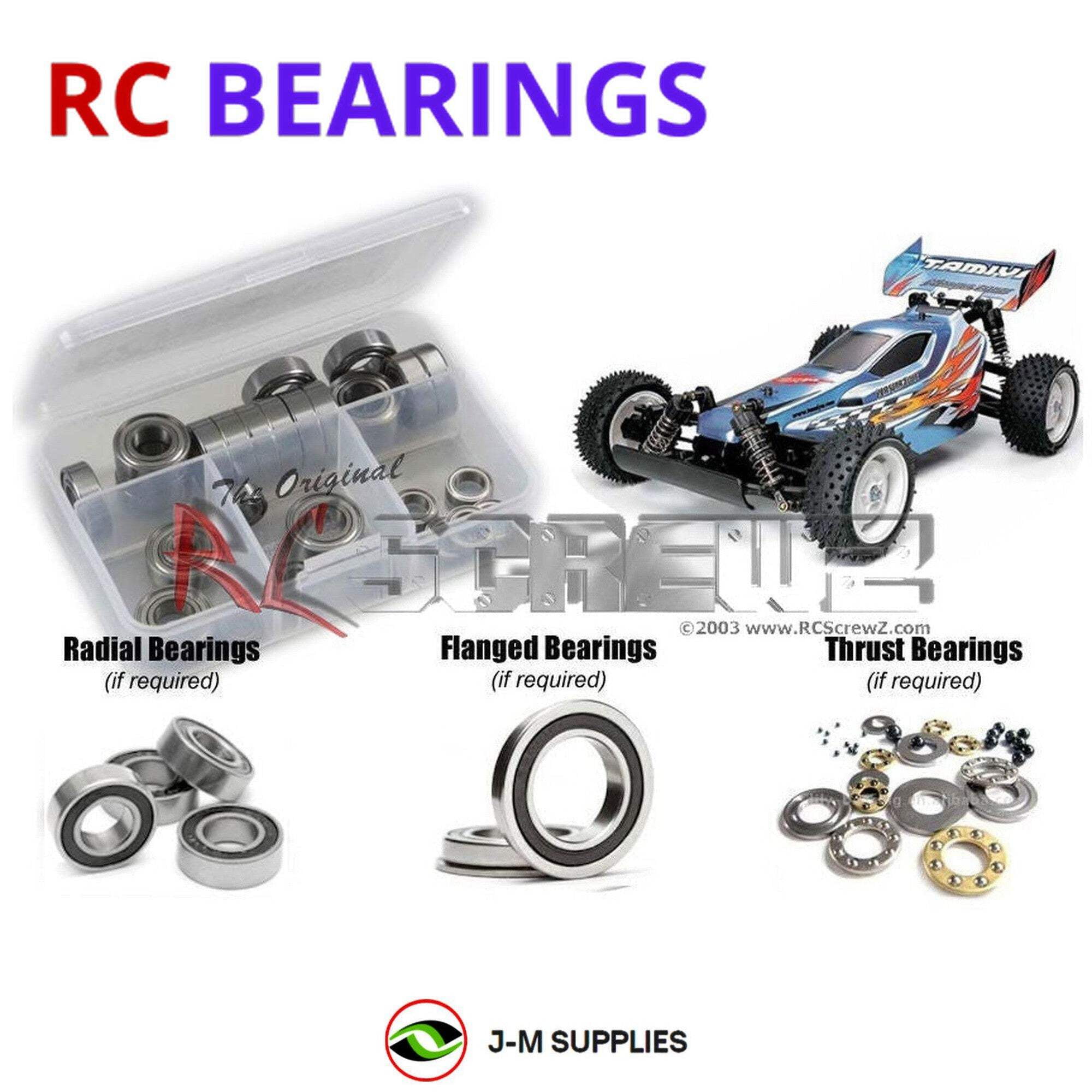 RCScrewZ Rubber Shielded Bearing Kit tam085r for Tamiya Rising Storm ...