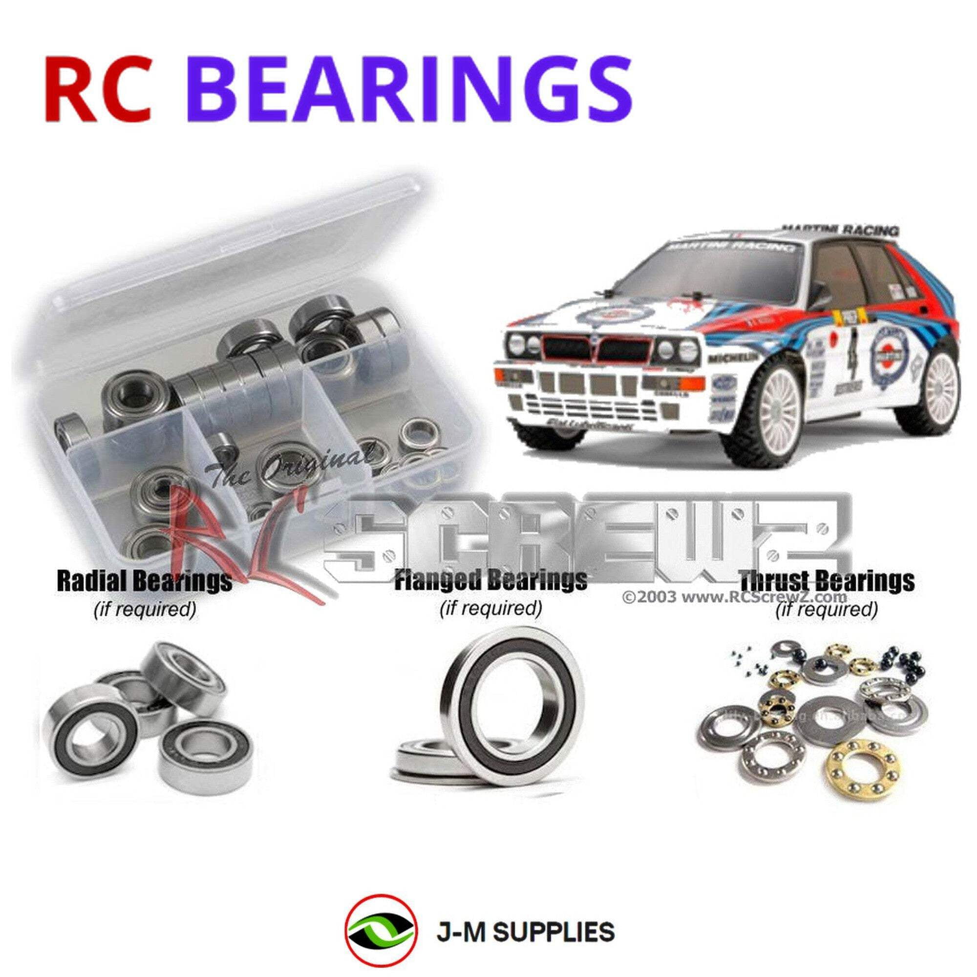 RCScrewZ Rubber Shielded Bearing Kit tam132r for Tamiya DF-03ra Chassis ...