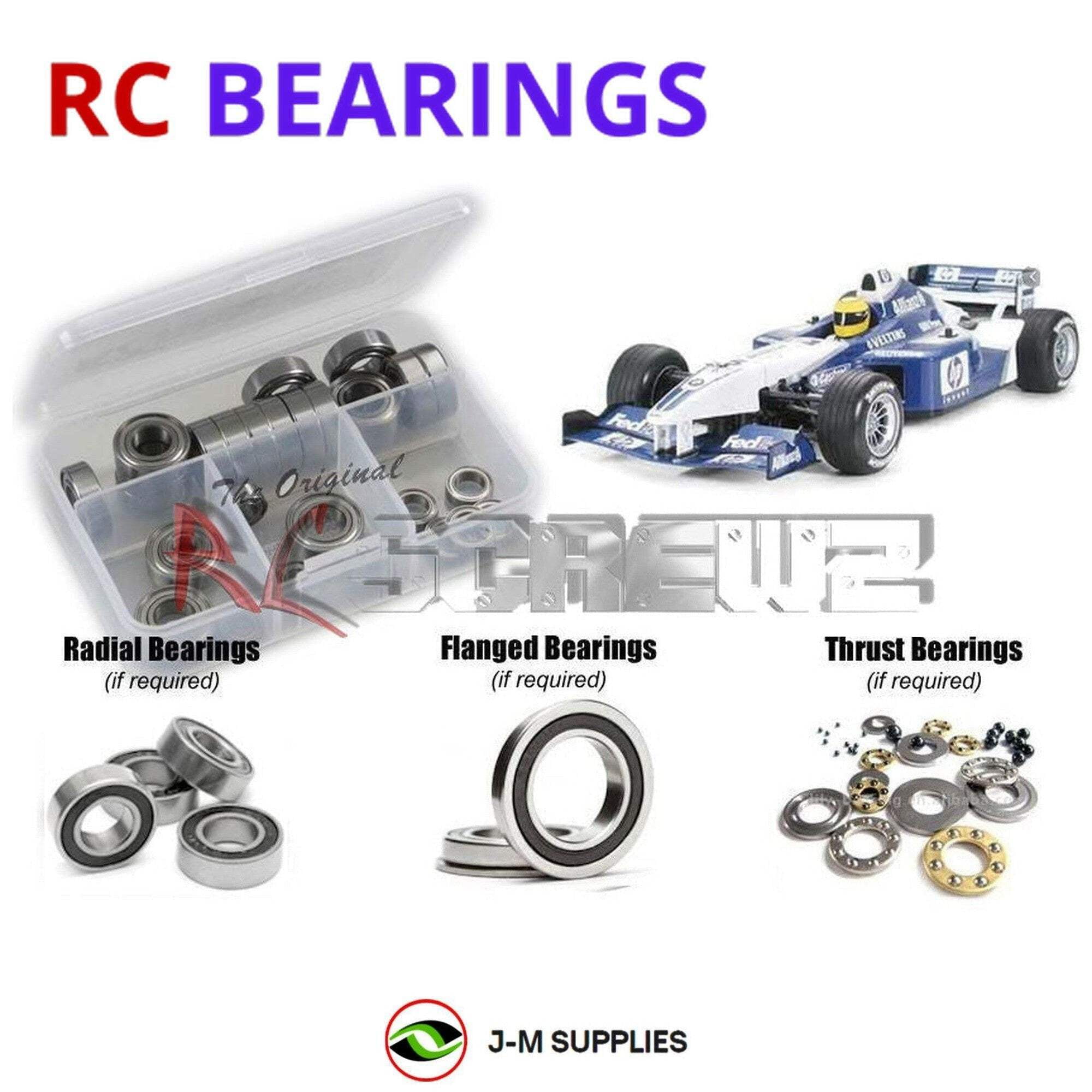 RCScrewZ Rubber Shielded Bearing Kit tam204r for Tamiya F201 Chassis 1/ ...