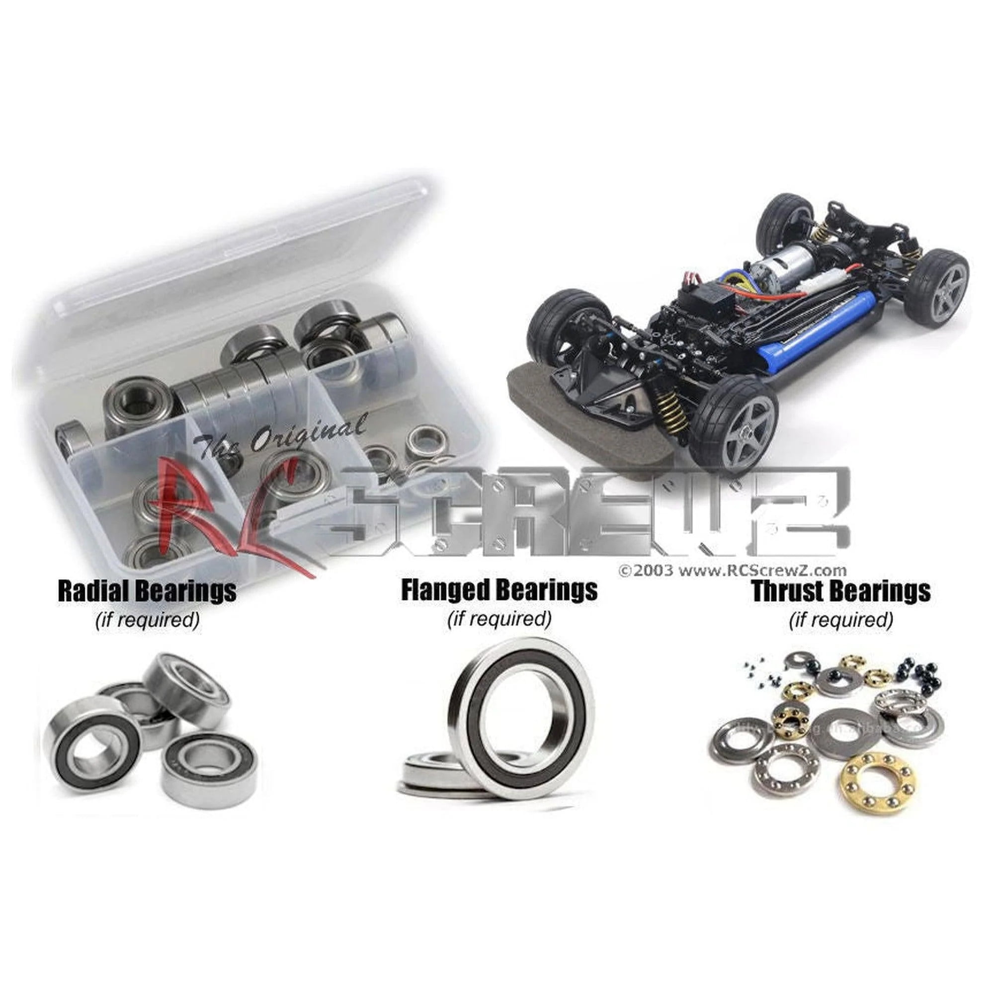 RCScrewZ Rubber Shielded Bearing Kit tam211r for Tamiya TT-02 Type S 1/ ...