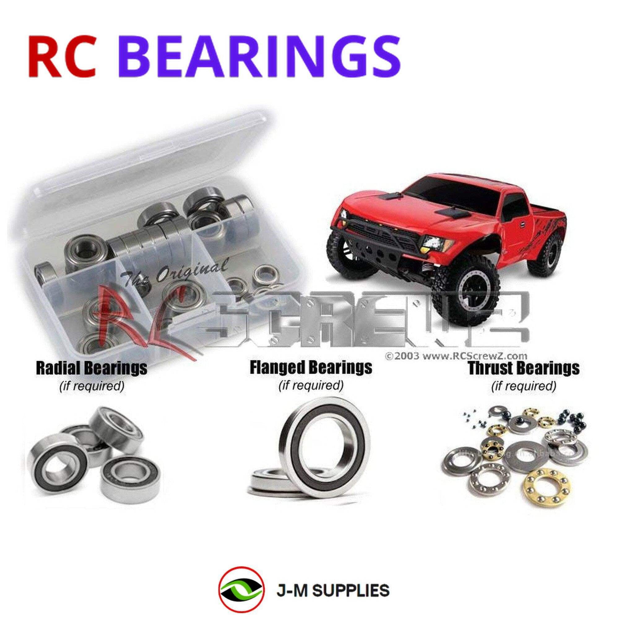 RCScrewZ Rubber Shielded Bearing Kit tra046r for Traxxas F150 Raptor ...