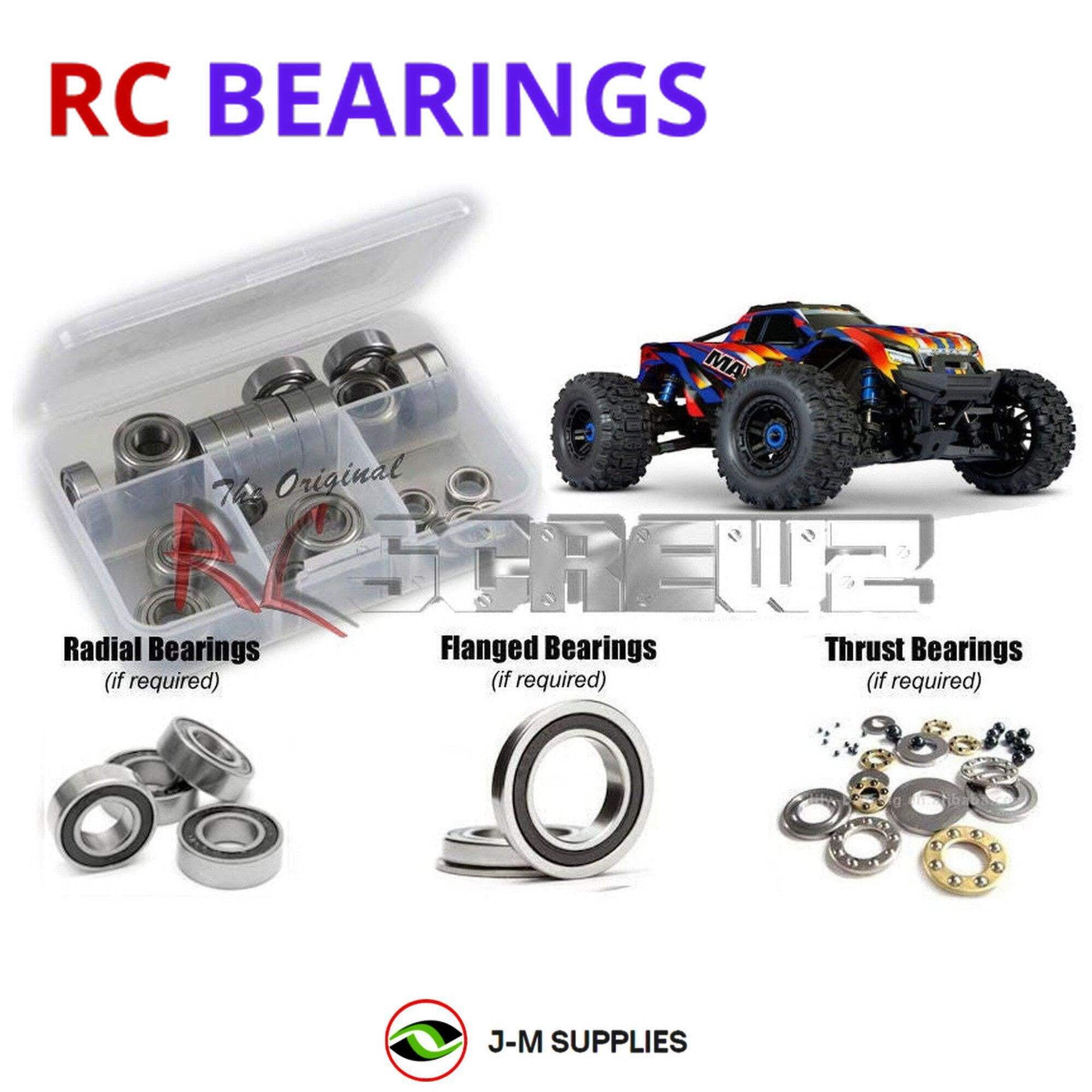 RCScrewZ Rubber Shielded Bearing Kit tra102r for Traxxas Maxx/WideMaxx ...