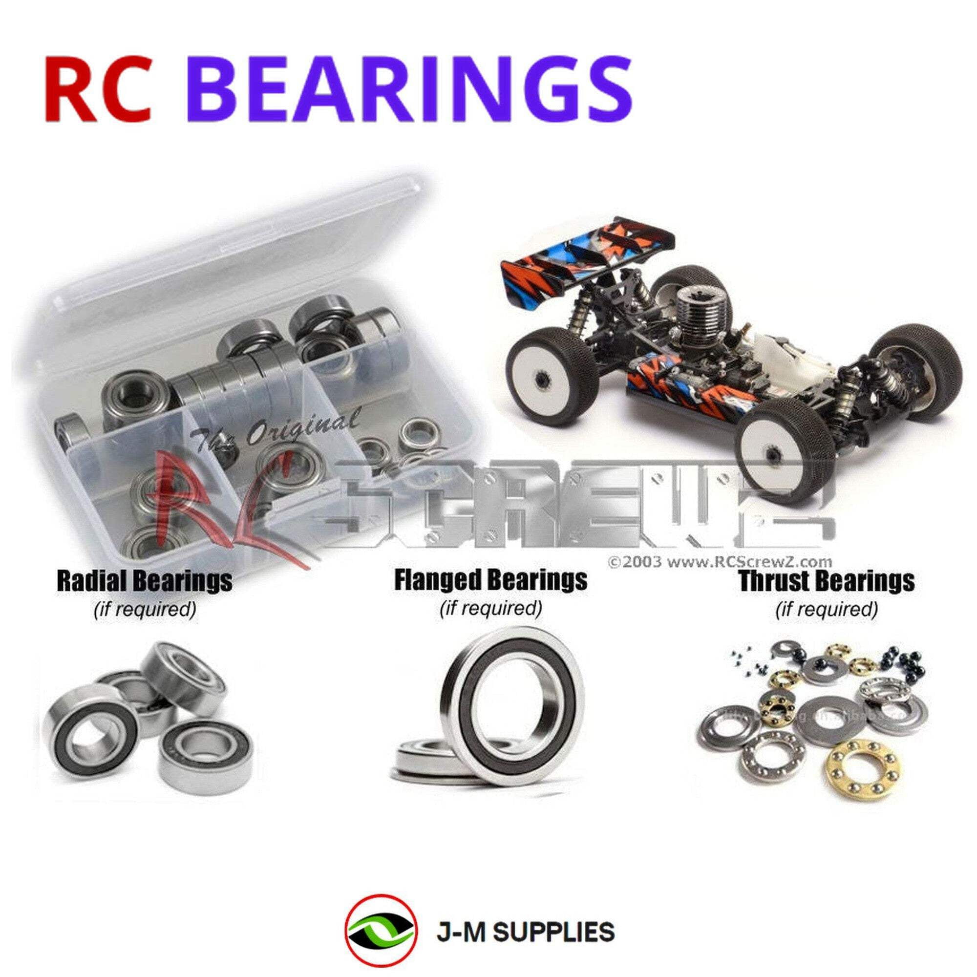 RCScrewZ Rubber Shielded Bearing Kit xra023r for XRAY XB8 TQ 1/8th ...