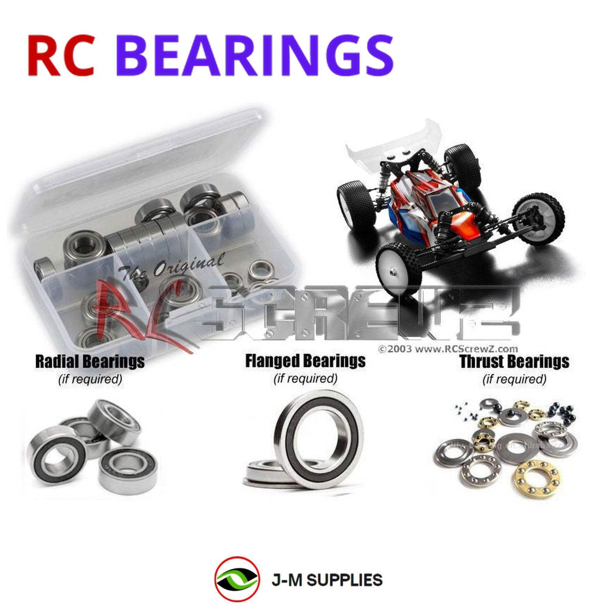 RCScrewZ Rubber Shielded Bearing Kit xra065r for XRAY XB2 2017 Carpet ...
