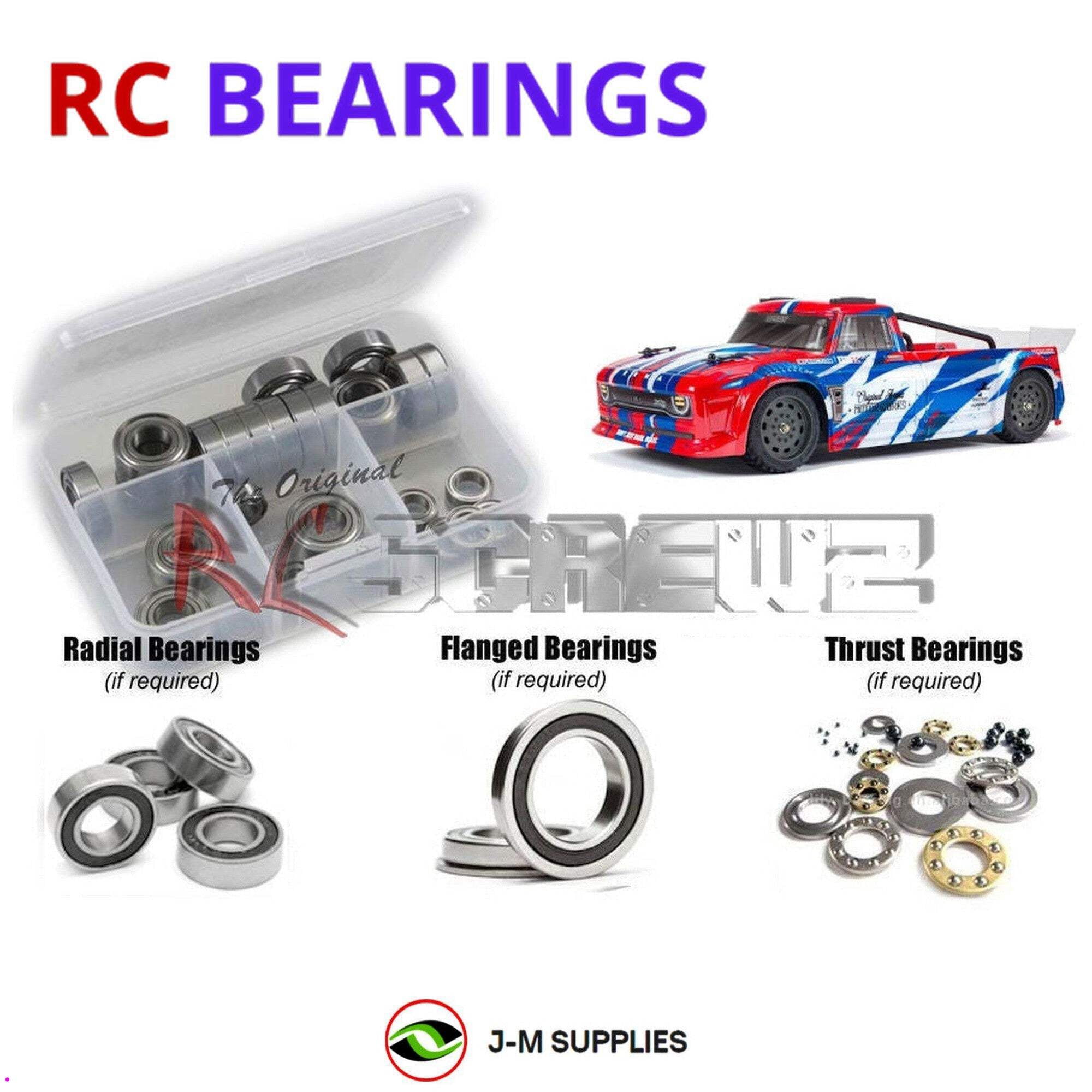 RCScrewZ Rubber Shielded Bearings ara045r for Arrma Infraction 4x4 1/8 ...