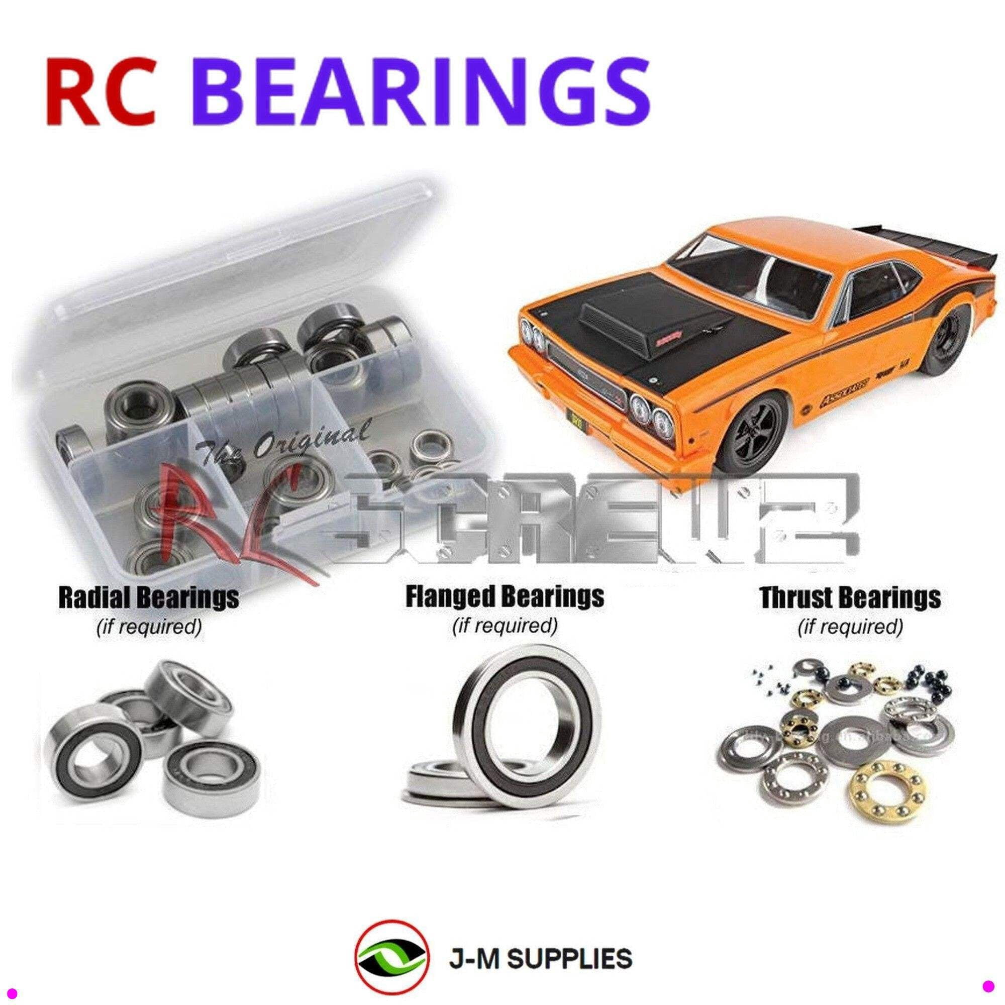 RCScrewZ Rubber Shielded Bearings asc107r for Associated DR10 Drag Race ...