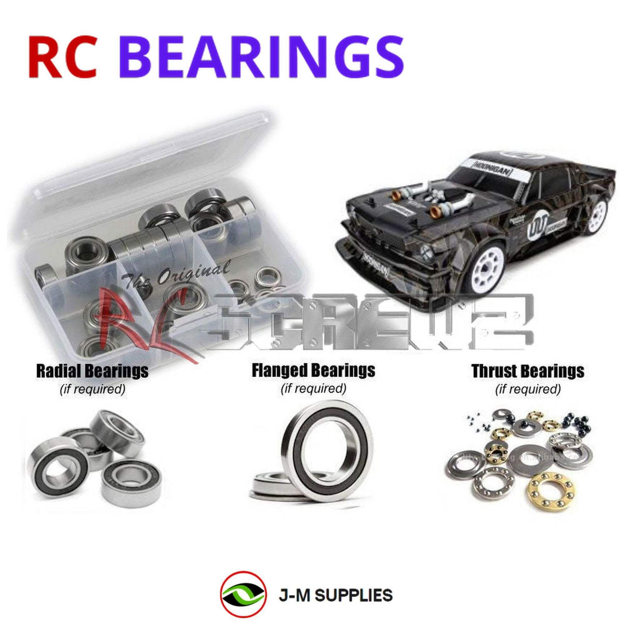 RCScrewZ Rubber Shielded Bearings asc127r for Associated Apex2 Hoonicorn RTR 1/10 4WD (#30124 ...