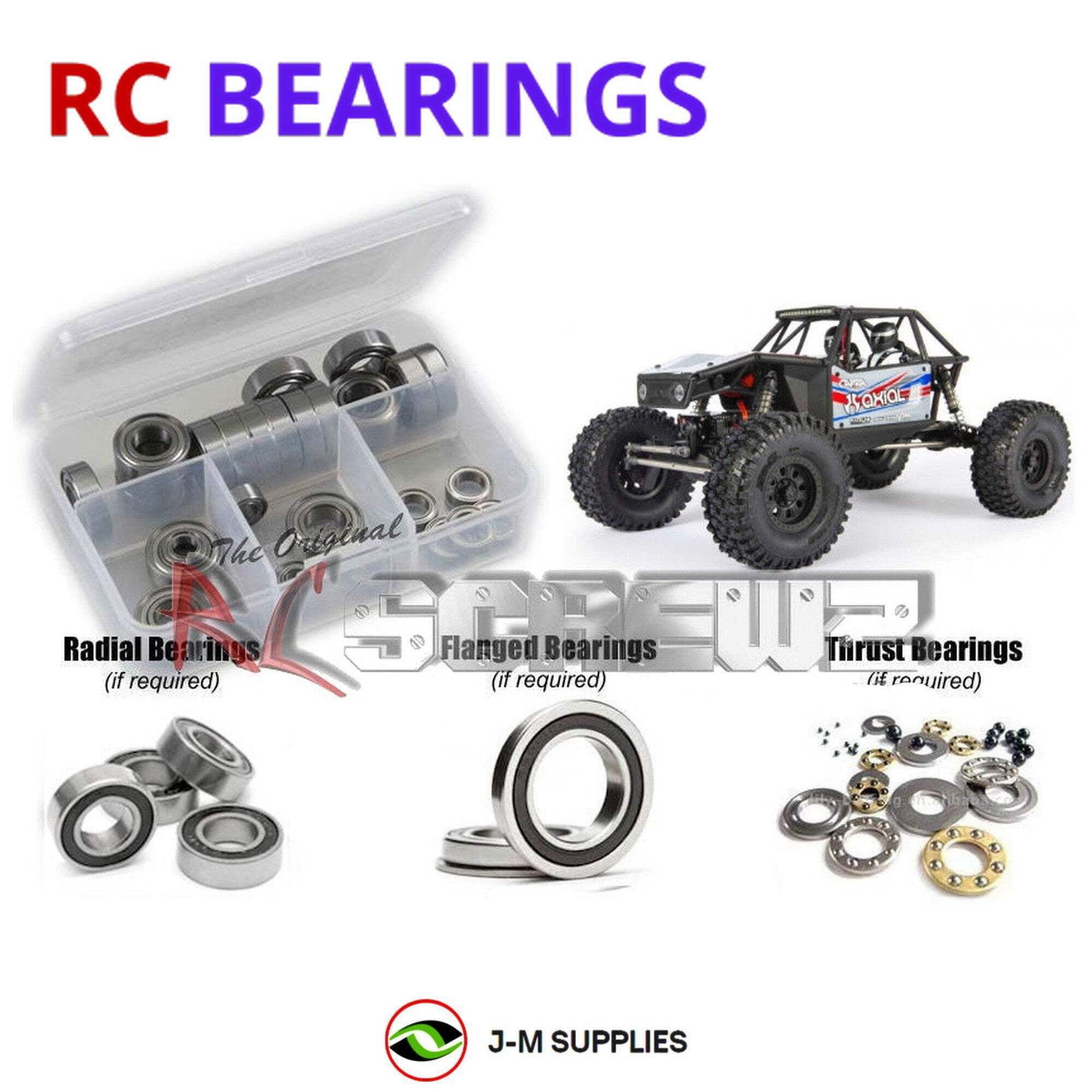 RCScrewZ Rubber Shielded Bearings axi032r for Axial 1/10 SMT10 4WD Raw ...