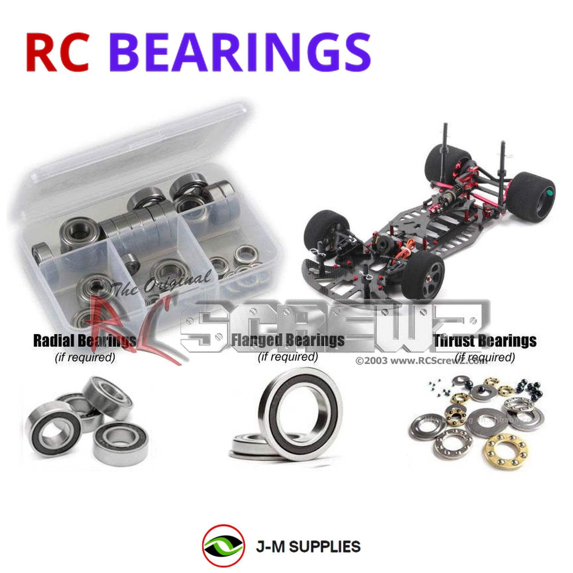 RCScrewZ Rubber Shielded Bearings crc007r for CRC Gen X10 SE 200mm WGT Kit 1801 RC Car | PRO ...