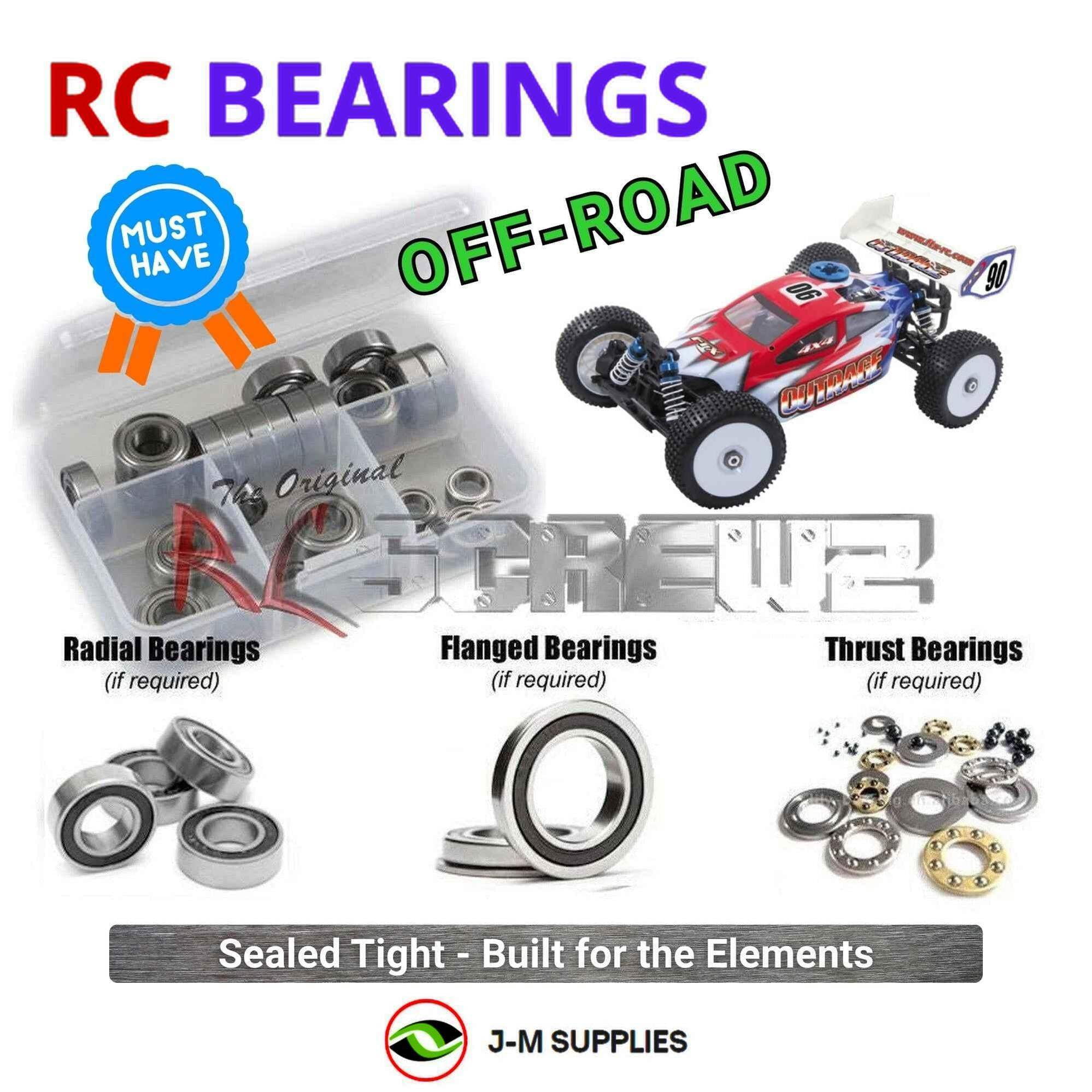 RCScrewZ Rubber Shielded Bearings ftx021r for FTX Outrage 4wd Nitro 1 ...