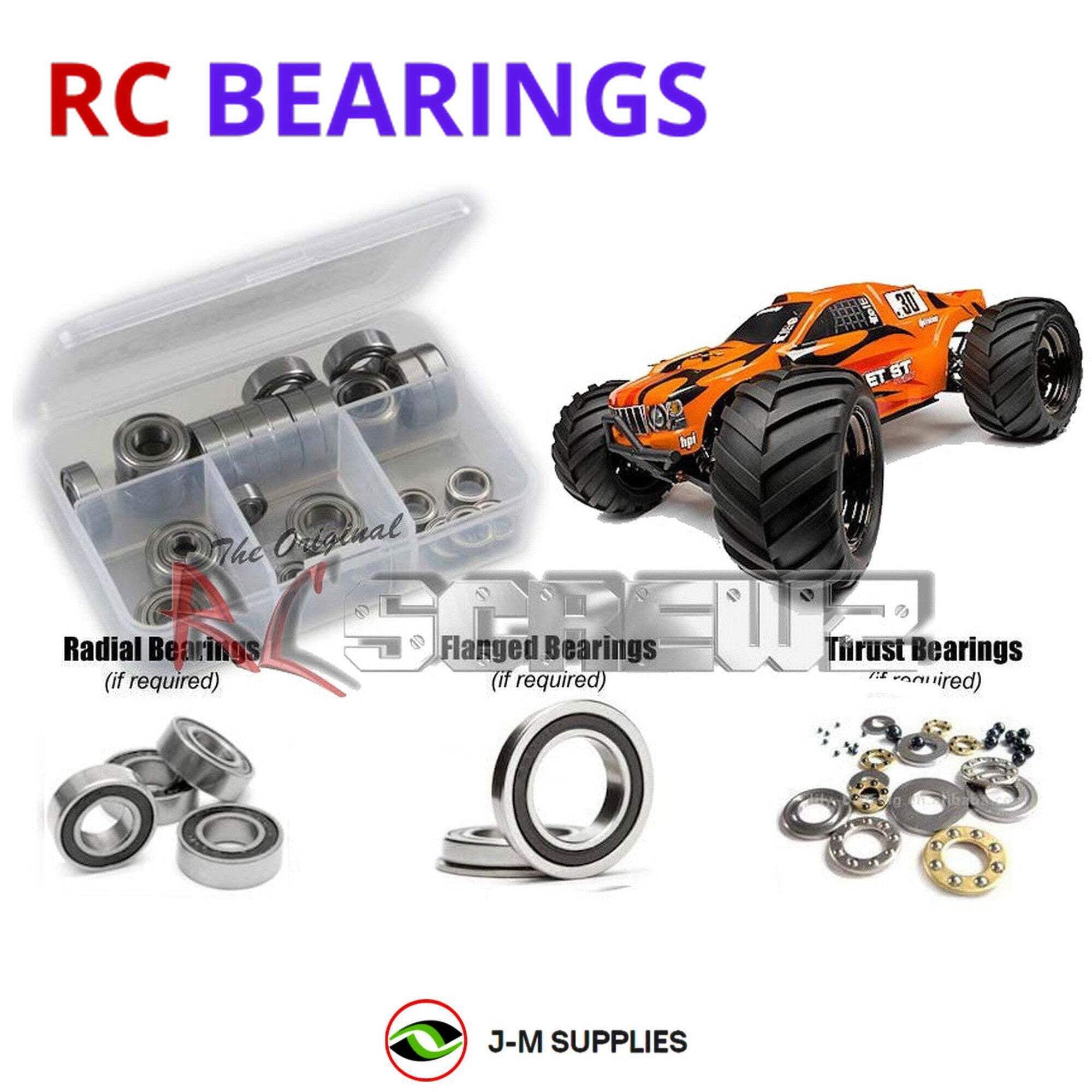 RCScrewZ Rubber Shielded Bearings hpi071r for HPI Racing Bullet ST Flux ...