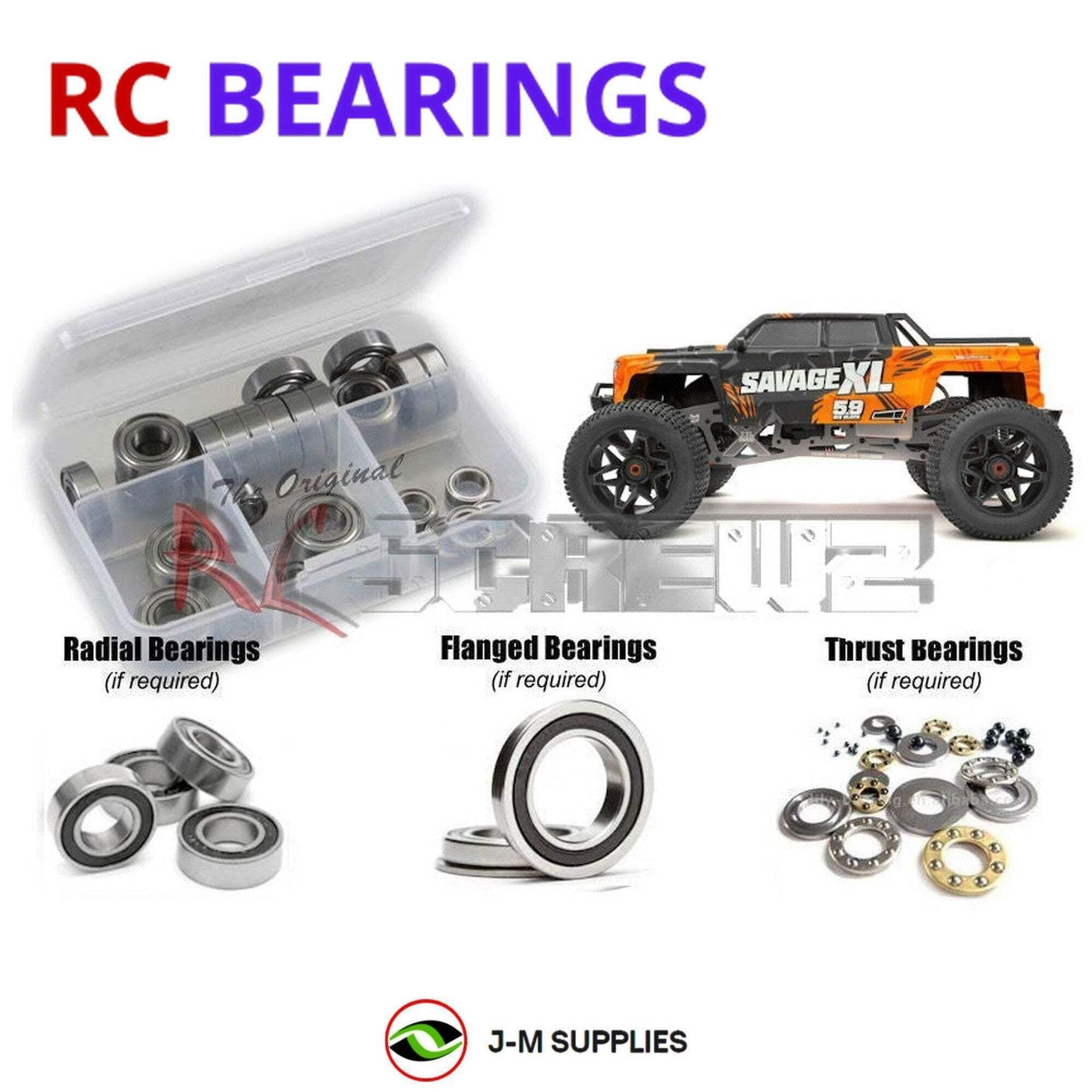 RCScrewZ Rubber Shielded Bearings hpi099r for HPI Savage XL 5.9 Nitro ...