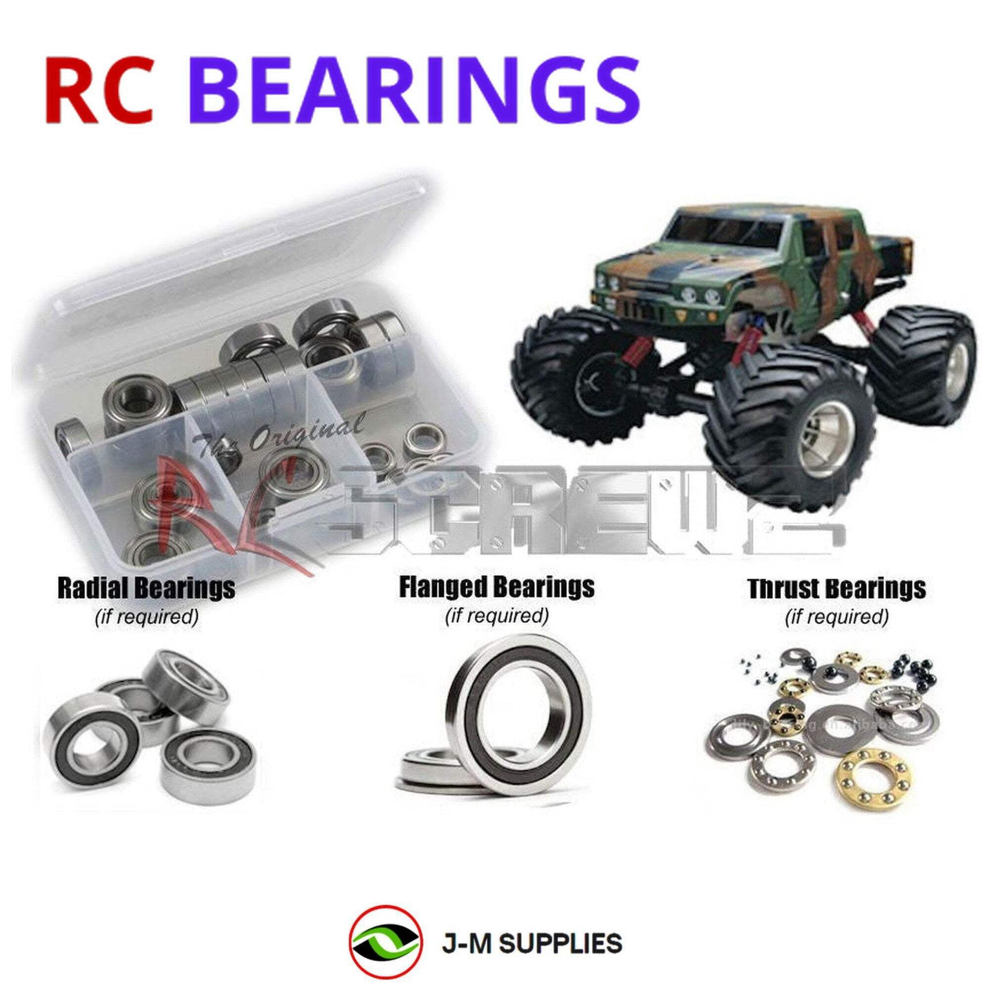RCScrewZ Rubber Shielded Bearings kyo018r for Kyosho Mad Armour Monster ...