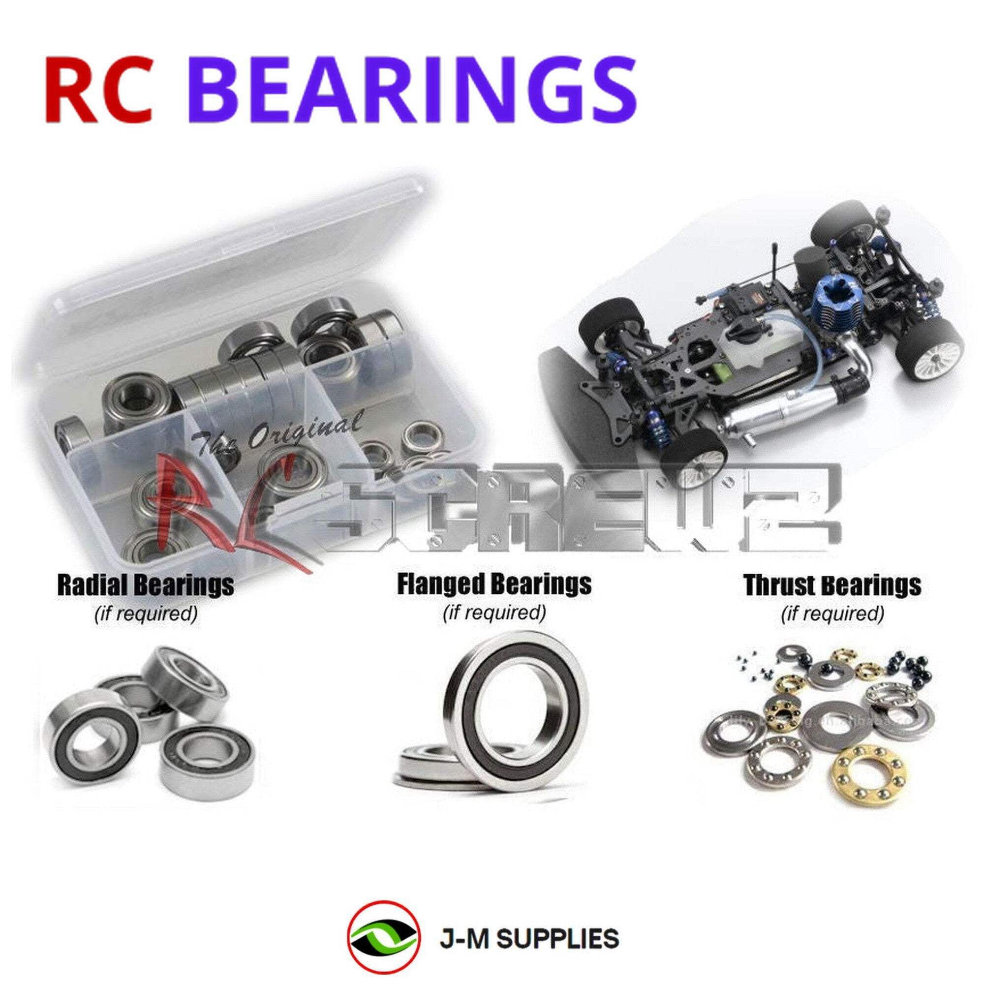 RCScrewZ Rubber Shielded Bearings kyo057r for Kyosho V-One RRR 1/10 ...