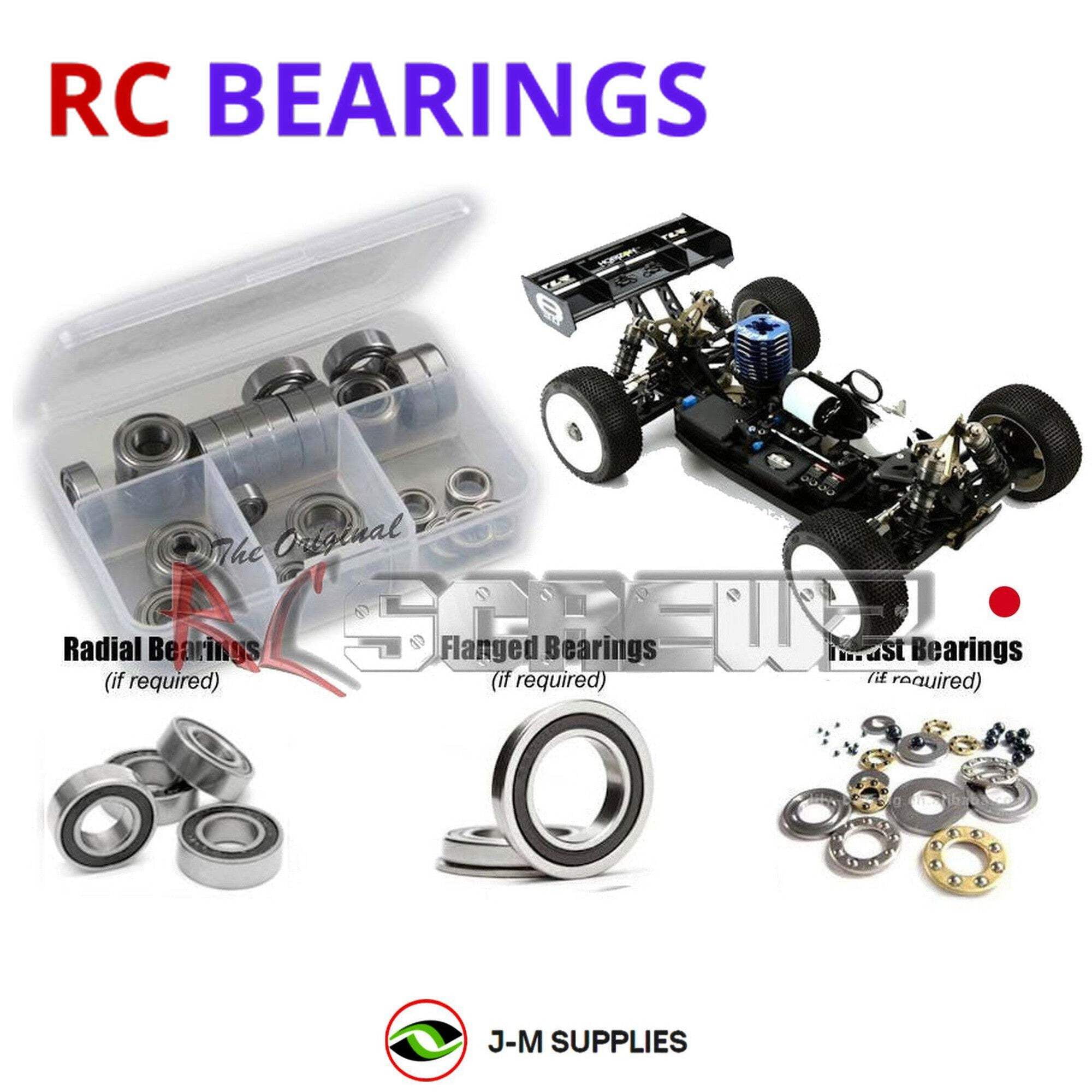RCScrewZ Rubber Shielded Bearings los069r for Team Losi 8ight 3.0 Nitro ...