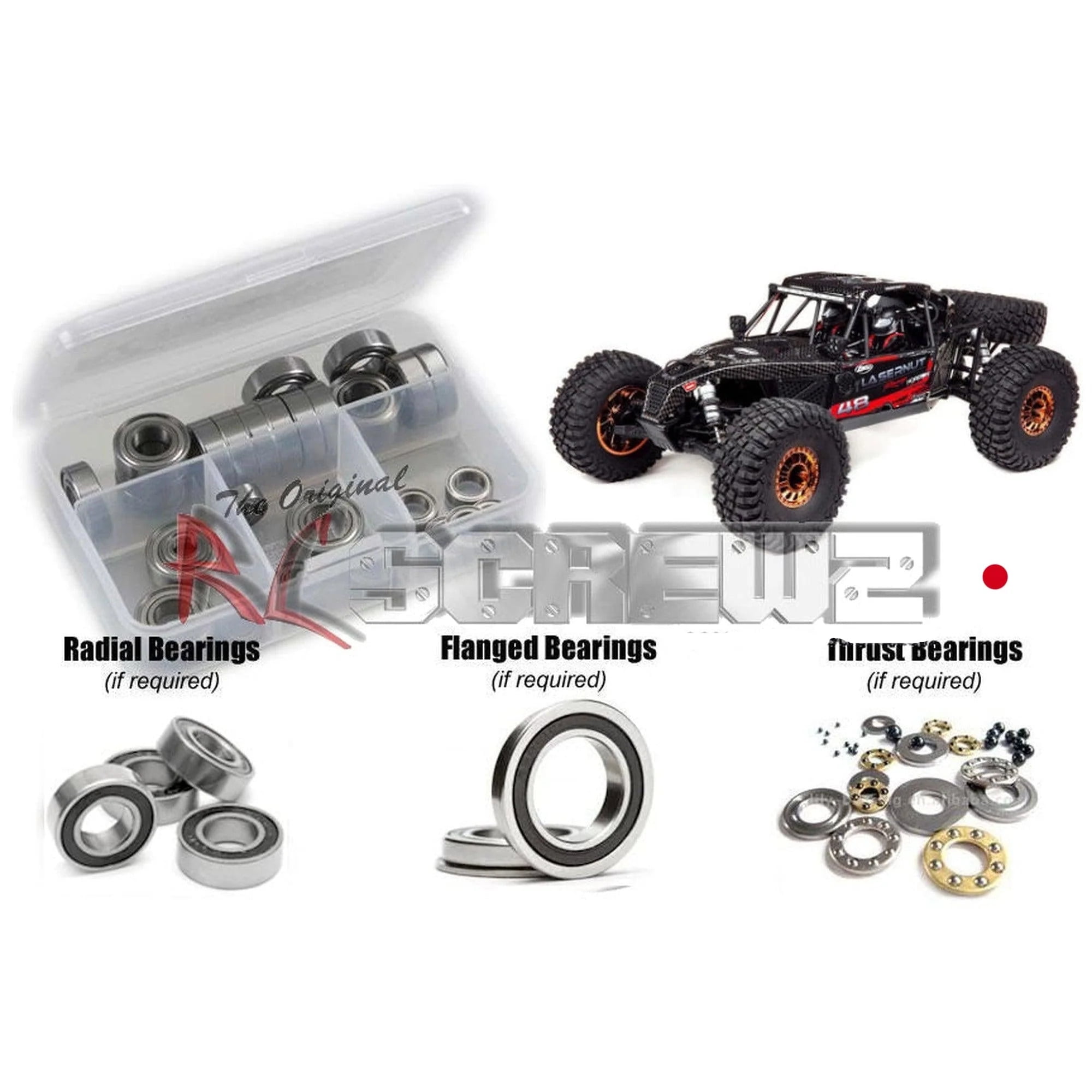 RCScrewZ Rubber Shielded Bearings los120r for Losi Lasernut U4 2.2 1/10 ...