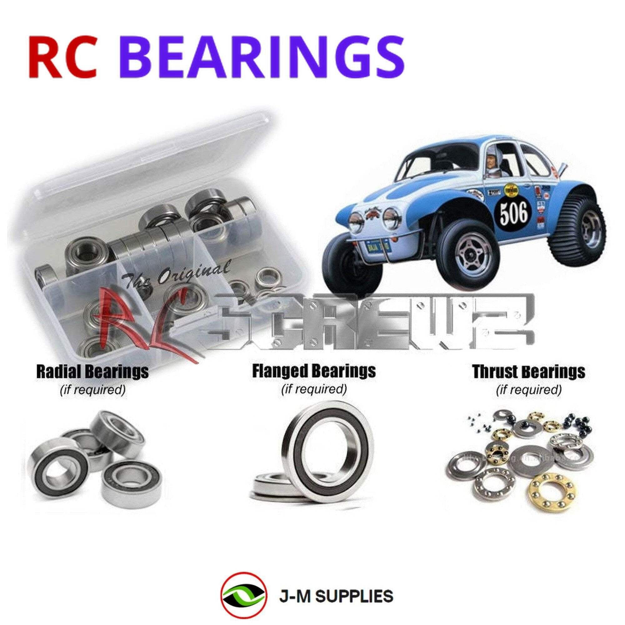 RCScrewZ Rubber Shielded Bearings tam025r for Tamiya Sand Scorcher 1/10 ...