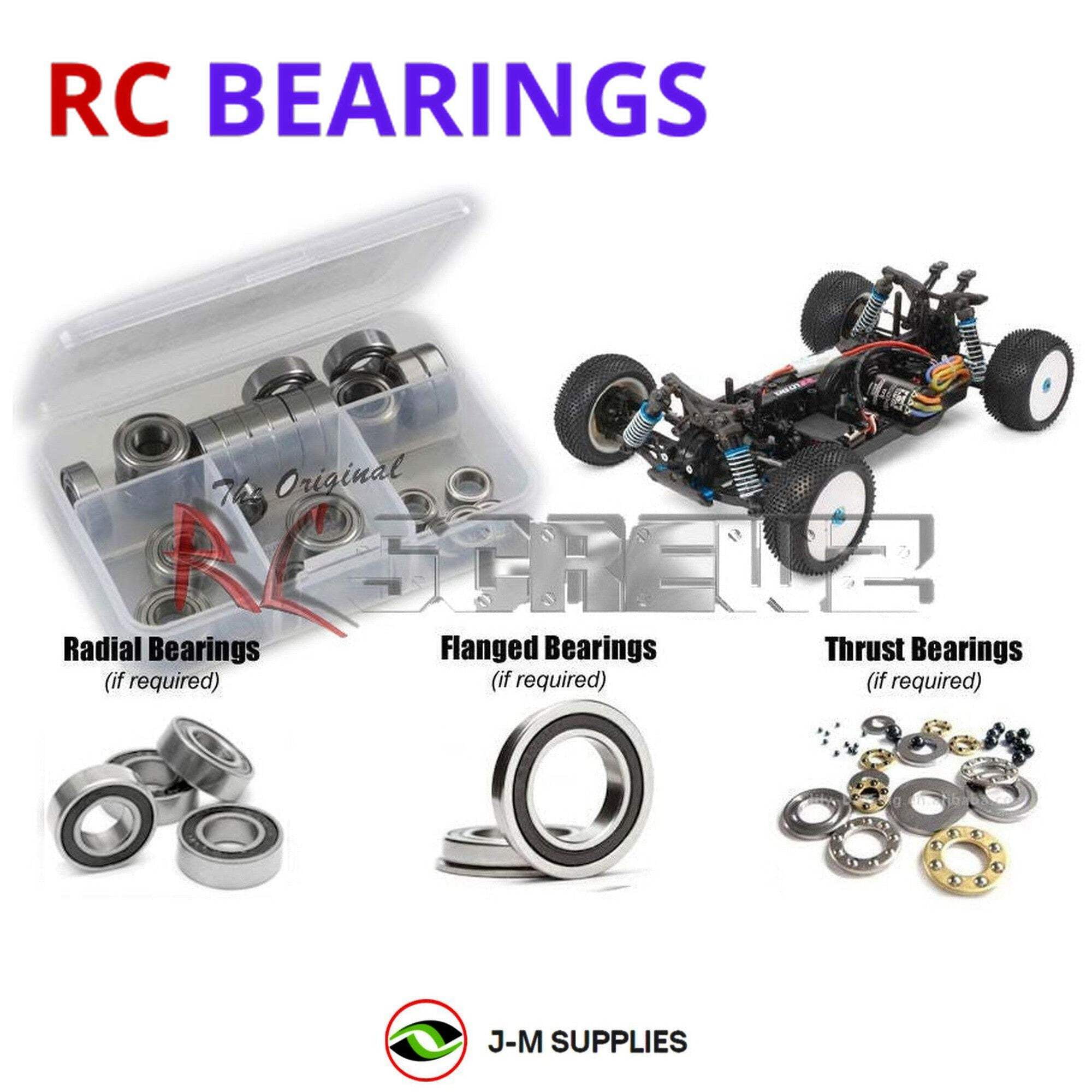 RCScrewZ Rubber Shielded Bearing Kit tam130r for Tamiya DB01-R 1/10 Offroad Chassis (#84100 ...