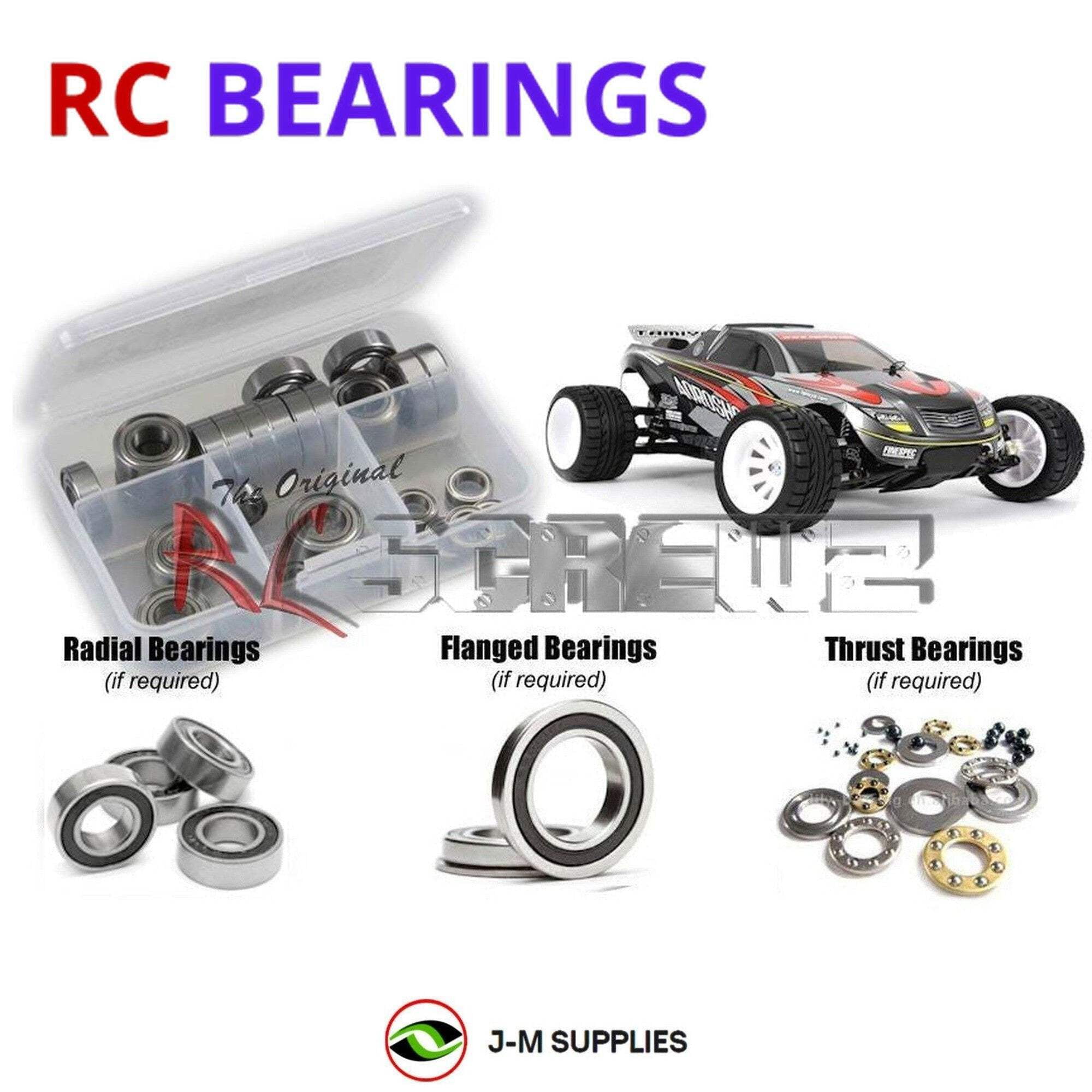 RCScrewZ Rubber Shielded Bearings tam176r for Tamiya Aqroshot DT-03T 1/ ...