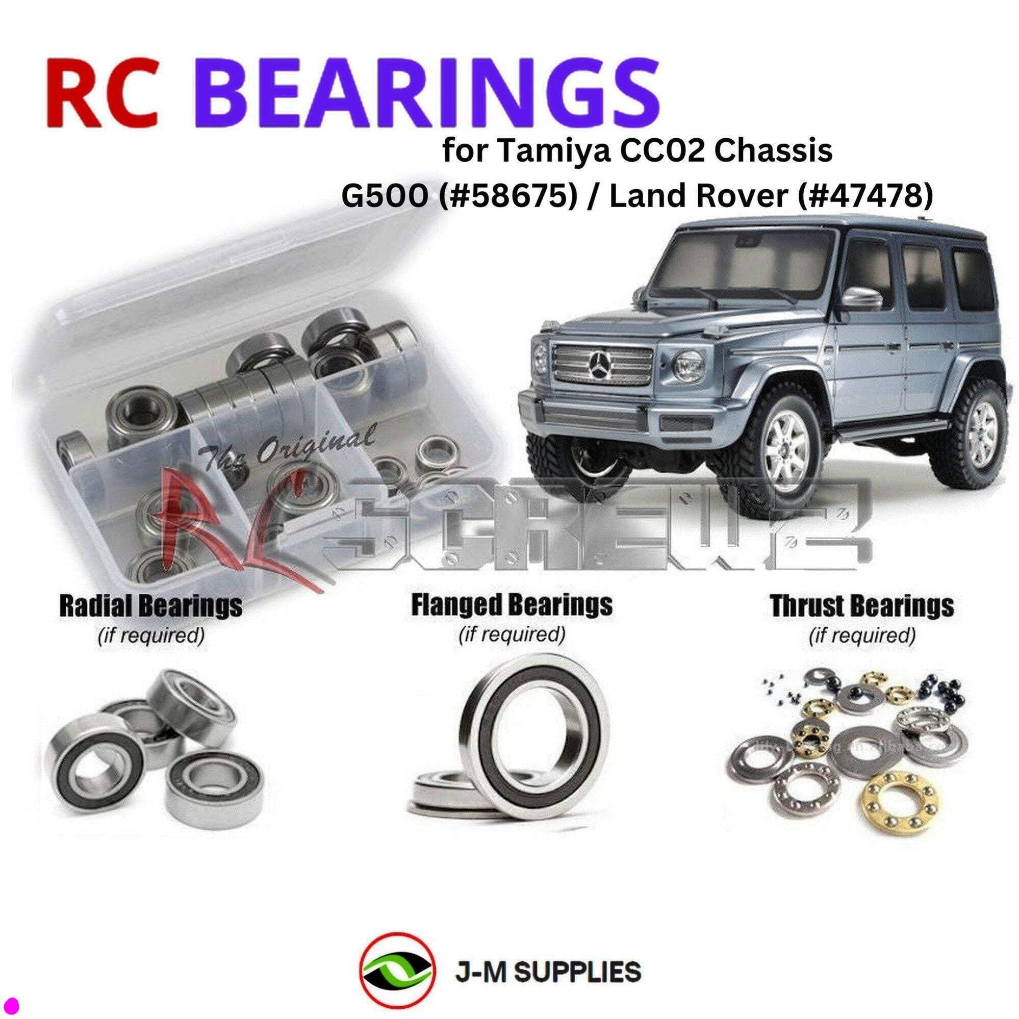 RCScrewZ Rubber Shielded Bearings tam220r for Tamiya CC02 Chas G500 (58675)/Land Rover (47478 ...