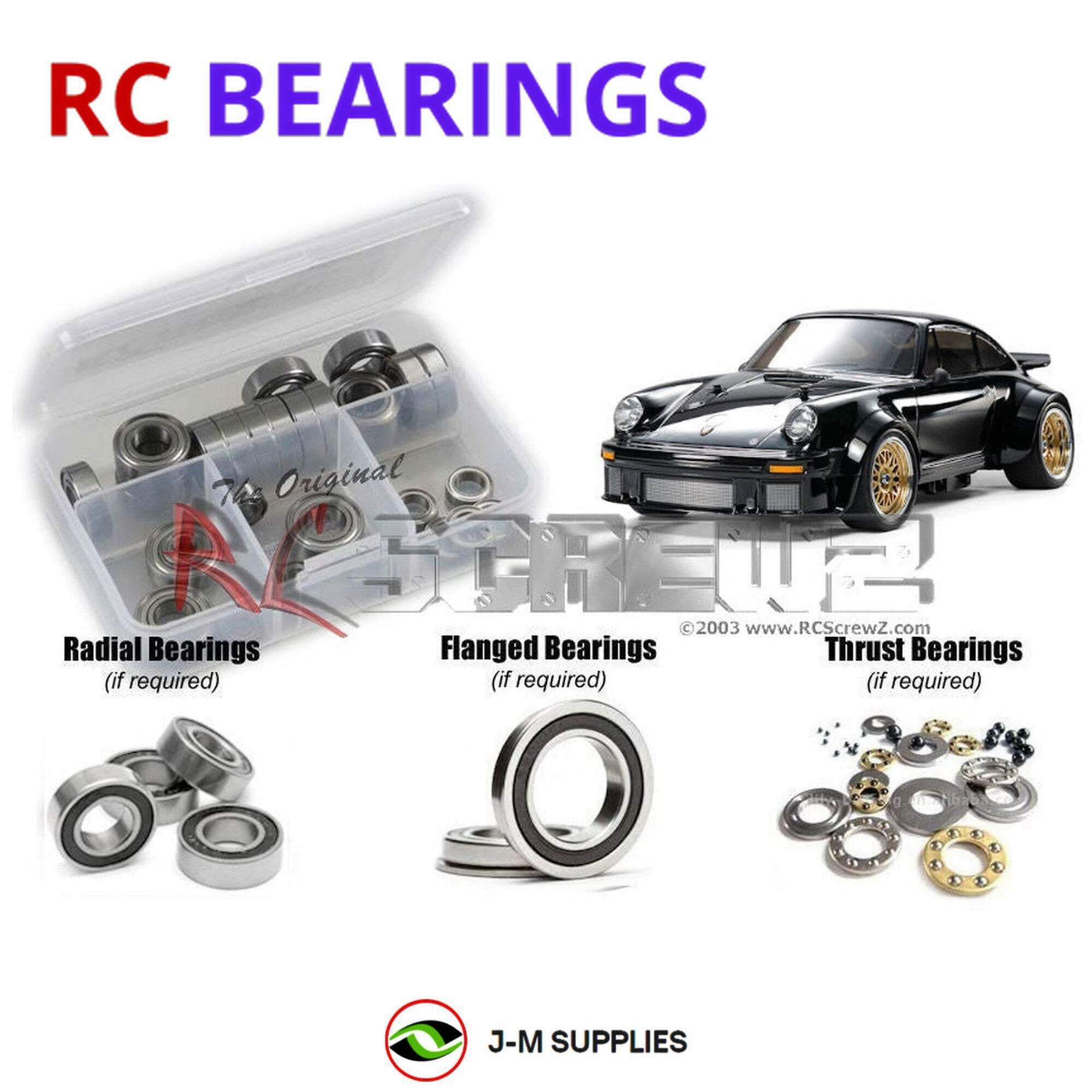 RCScrewZ Rubber Shielded Bearings tam229r for Tamiya Porsche Turbo RSR ...