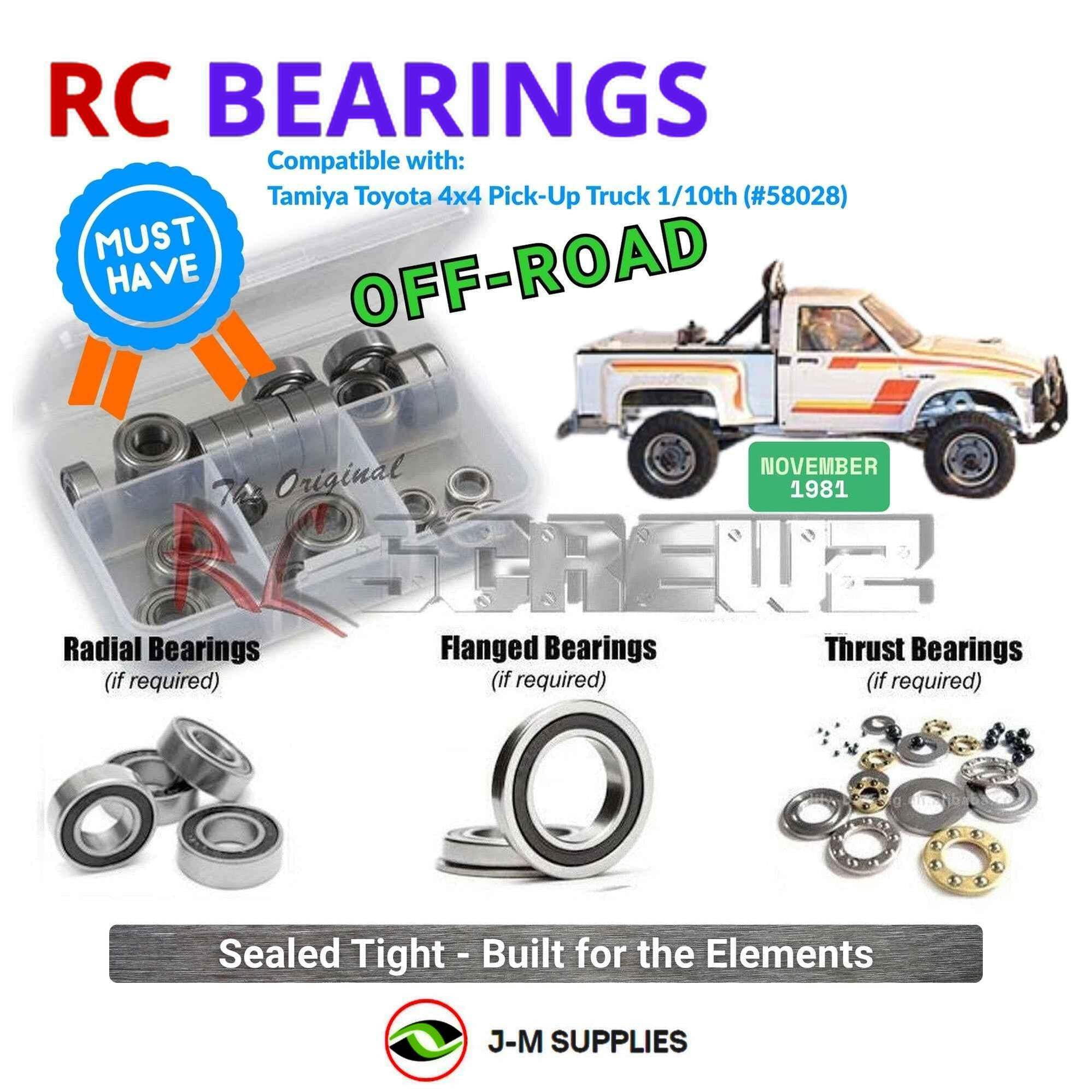 RCScrewZ Rubber Shielded Bearings tam267r for Tamiya Toyota 4x4 Pick-Up ...