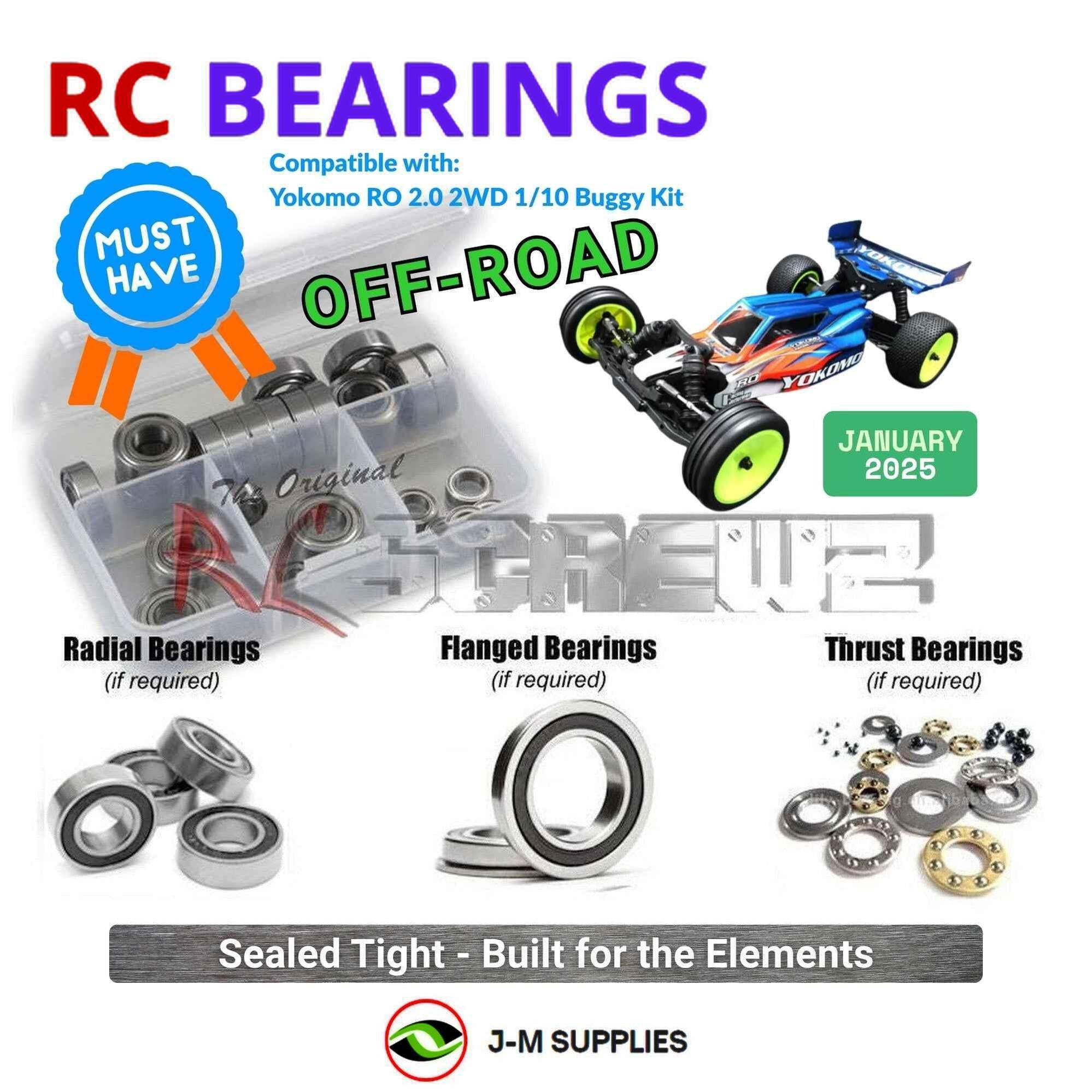 RCScrewZ Rubber Shielded Bearings yok065r for Yokomo RO 2.0 2WD 1/10 ...