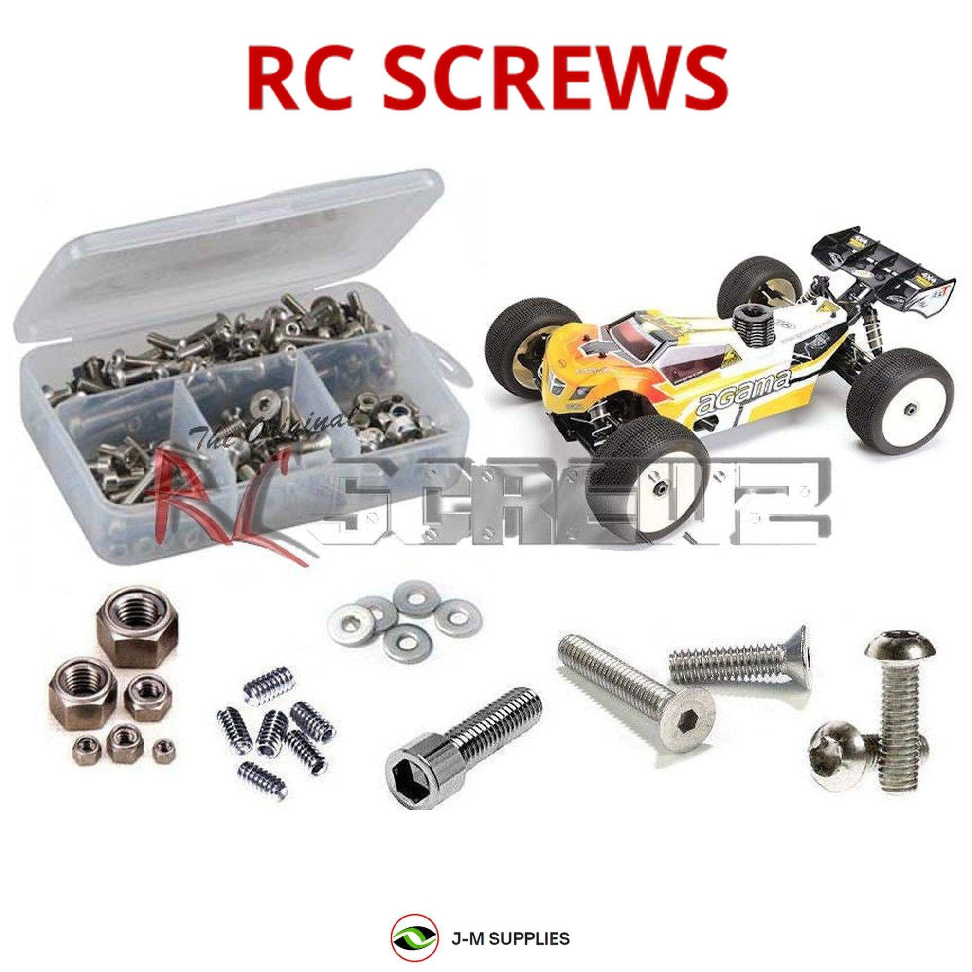 RCScrewZ Stainless Screw Kit aga002 for Agama Racing A8T/Evo 1/8 Nitro Truggy RC Car | SET ...