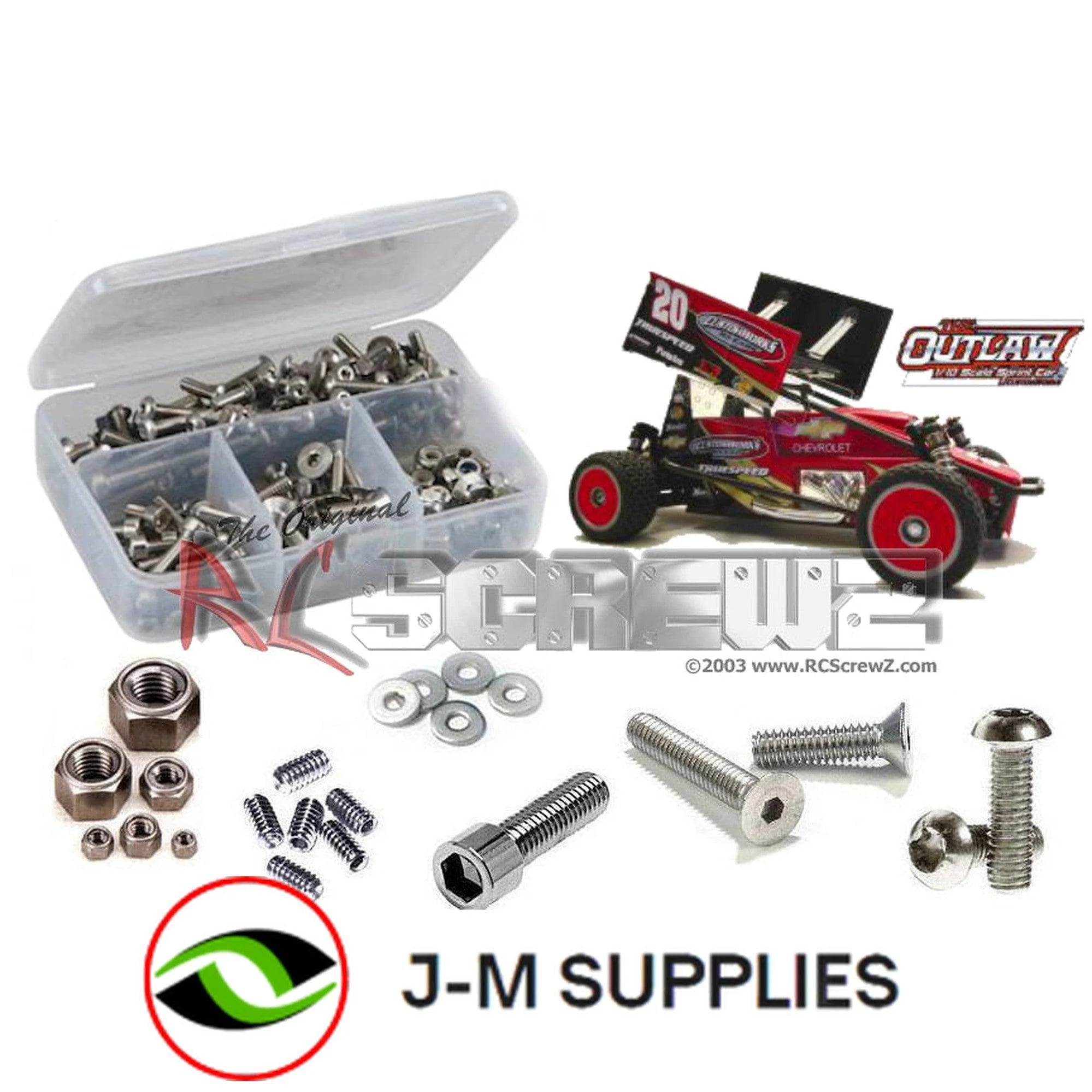 RCScrewZ Stainless Screw Kit cus008 for Custom Works Outlaw electric RC ...