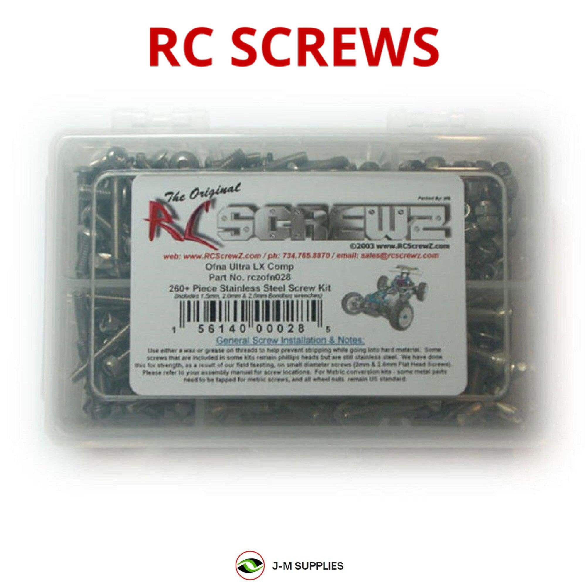 RCScrewZ Stainless Screw Kit ofn028 for Ofna Ultra LX Comp 1/8th Nitro ...