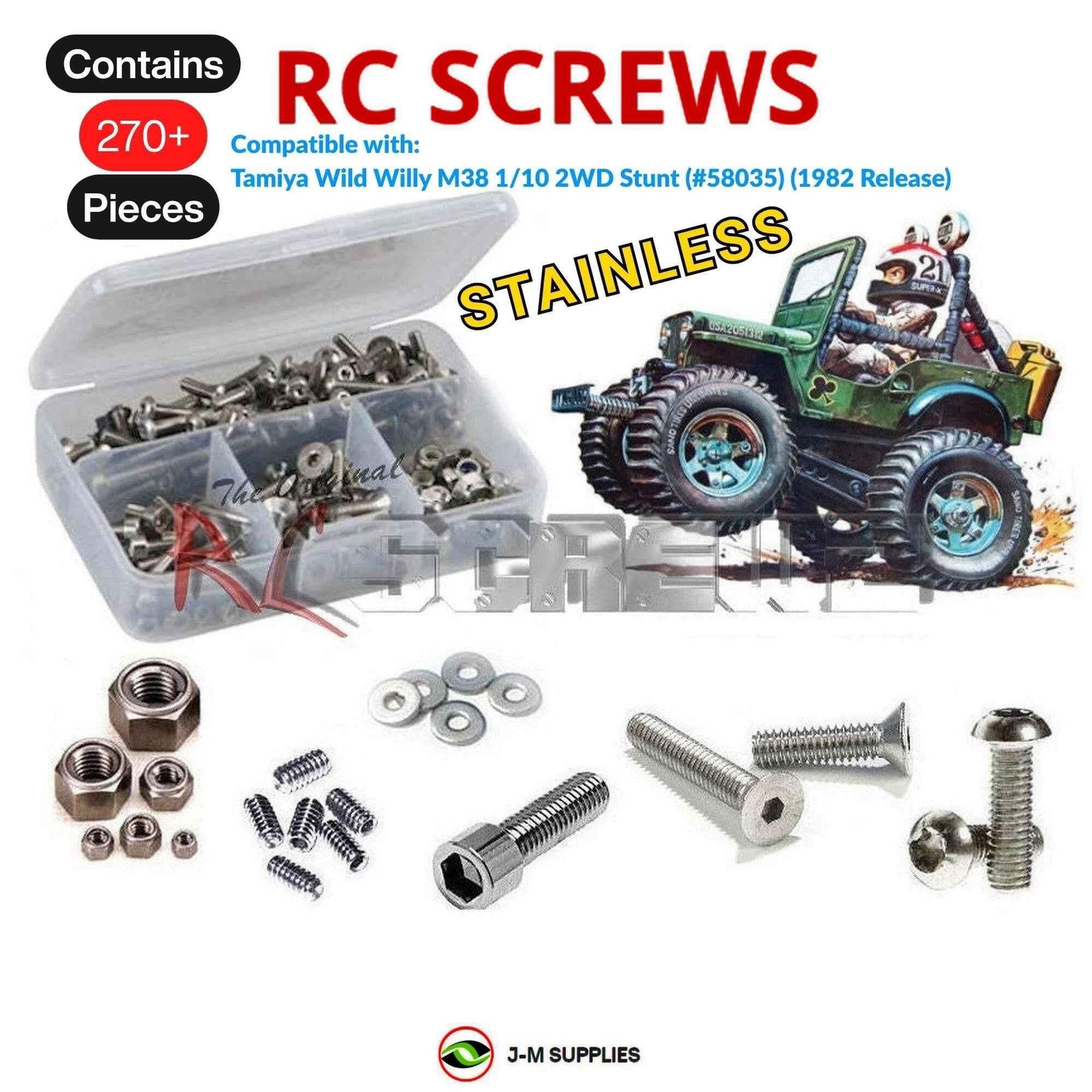 RCScrewZ Stainless Screw Kit tam222 for Tamiya Wild Willy M38 1/10 2WD ...