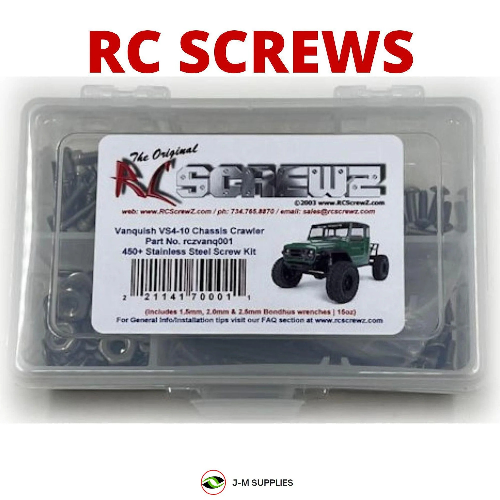 RCScrewZ Stainless Screw Kit vanq001 for Vanquish VS4-10 Chassis Series ...